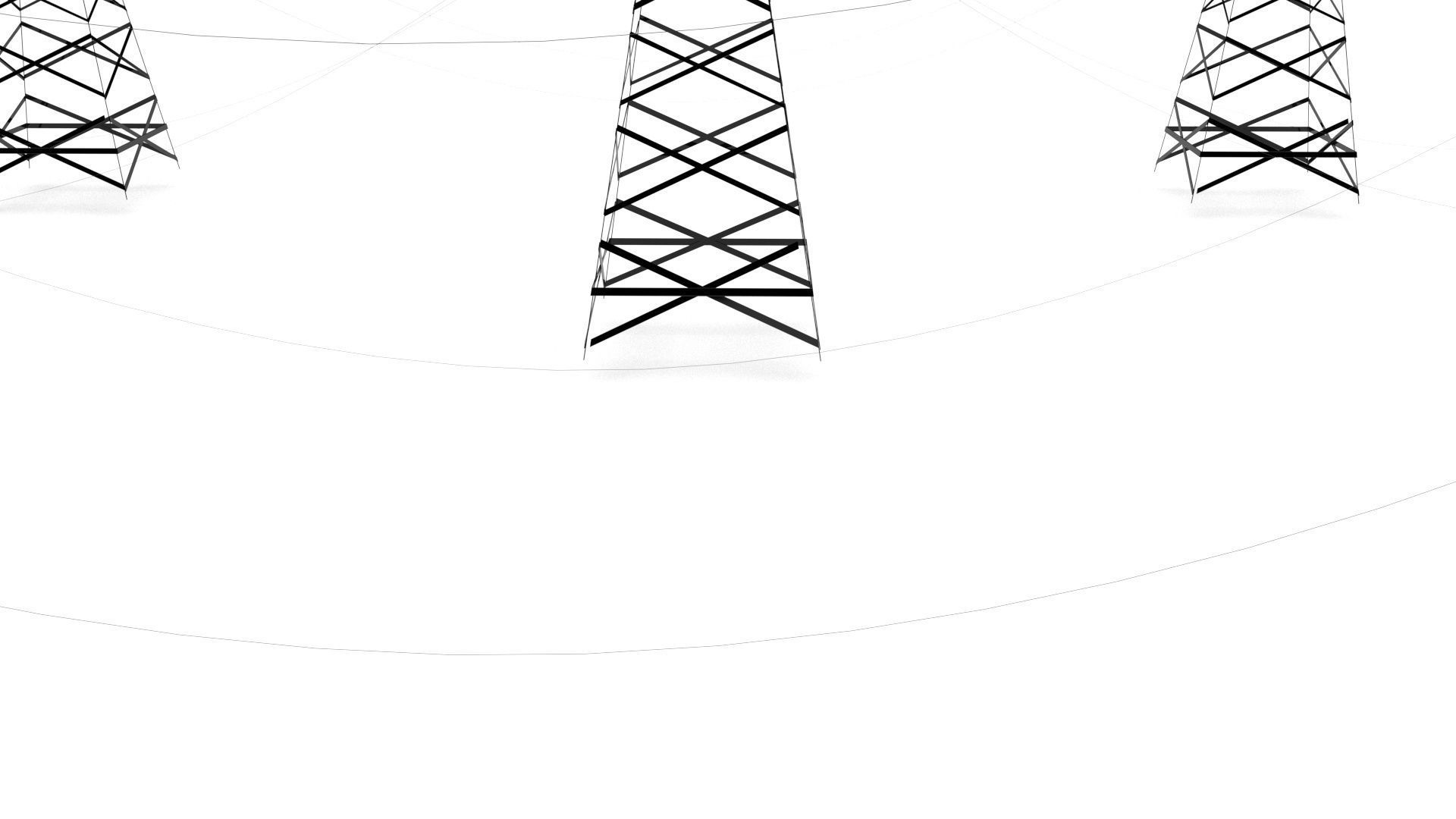 Powerline of Electric Transmission Towers 3D model | CGTrader