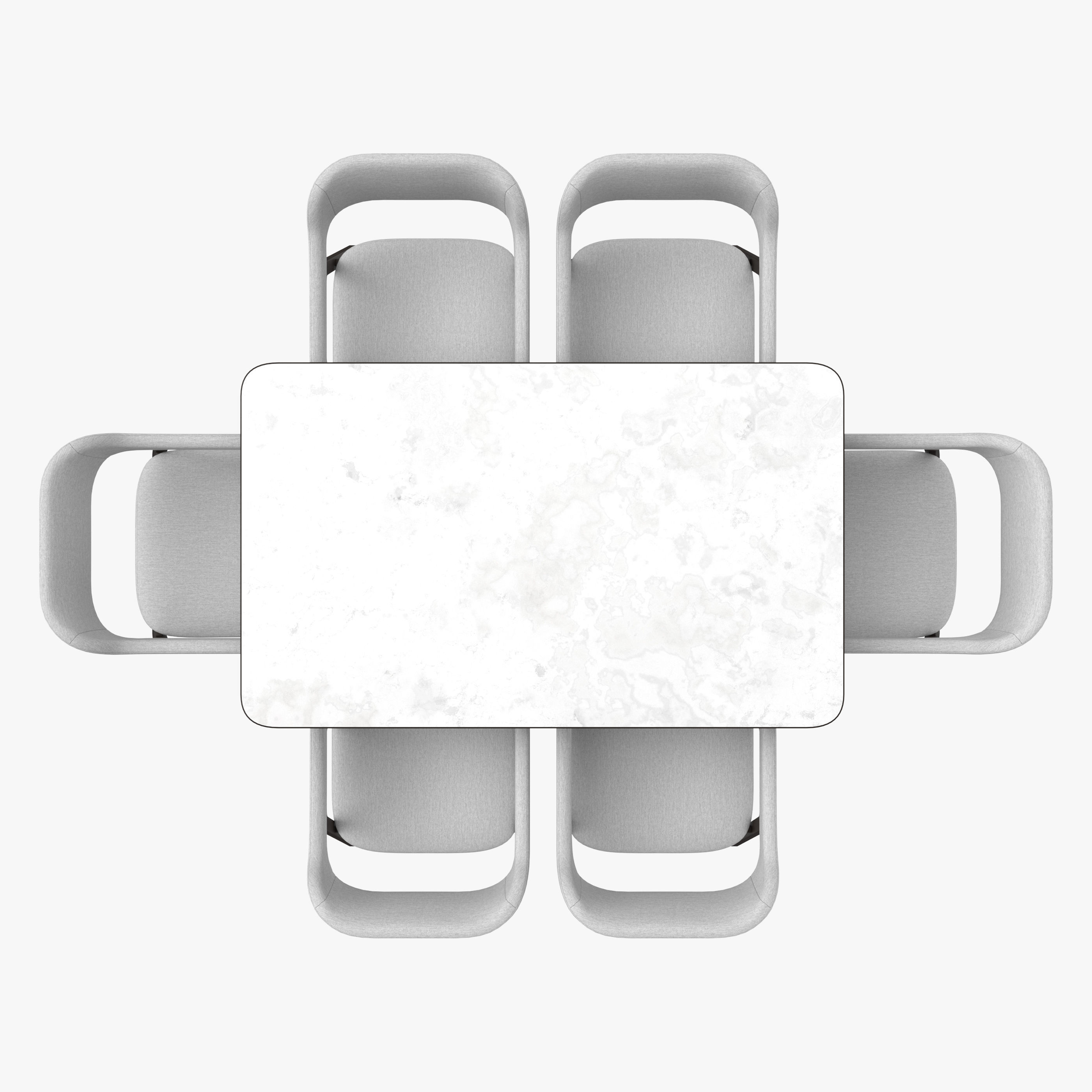 Konyshev Play Table with Article Savis Gray Dining Chairs 3D model | CGTrader