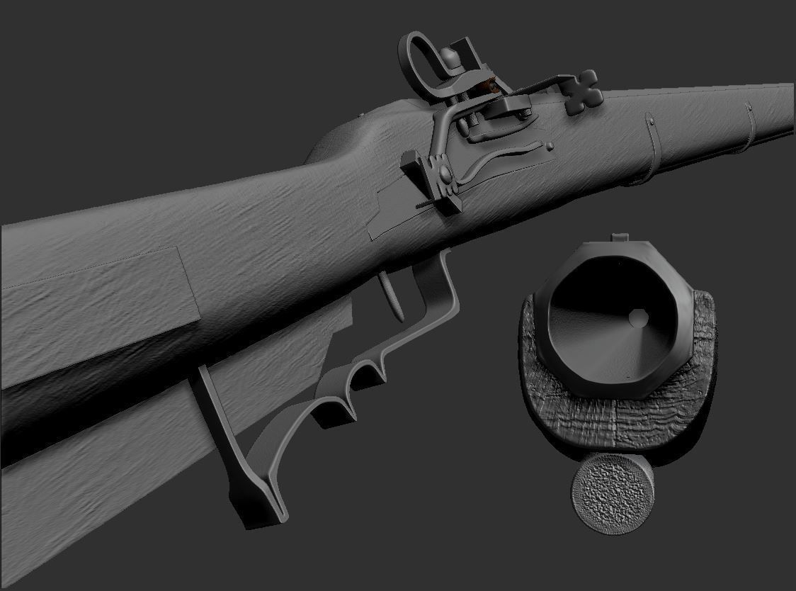 3D model Musket 17th century VR / AR / low-poly | CGTrader