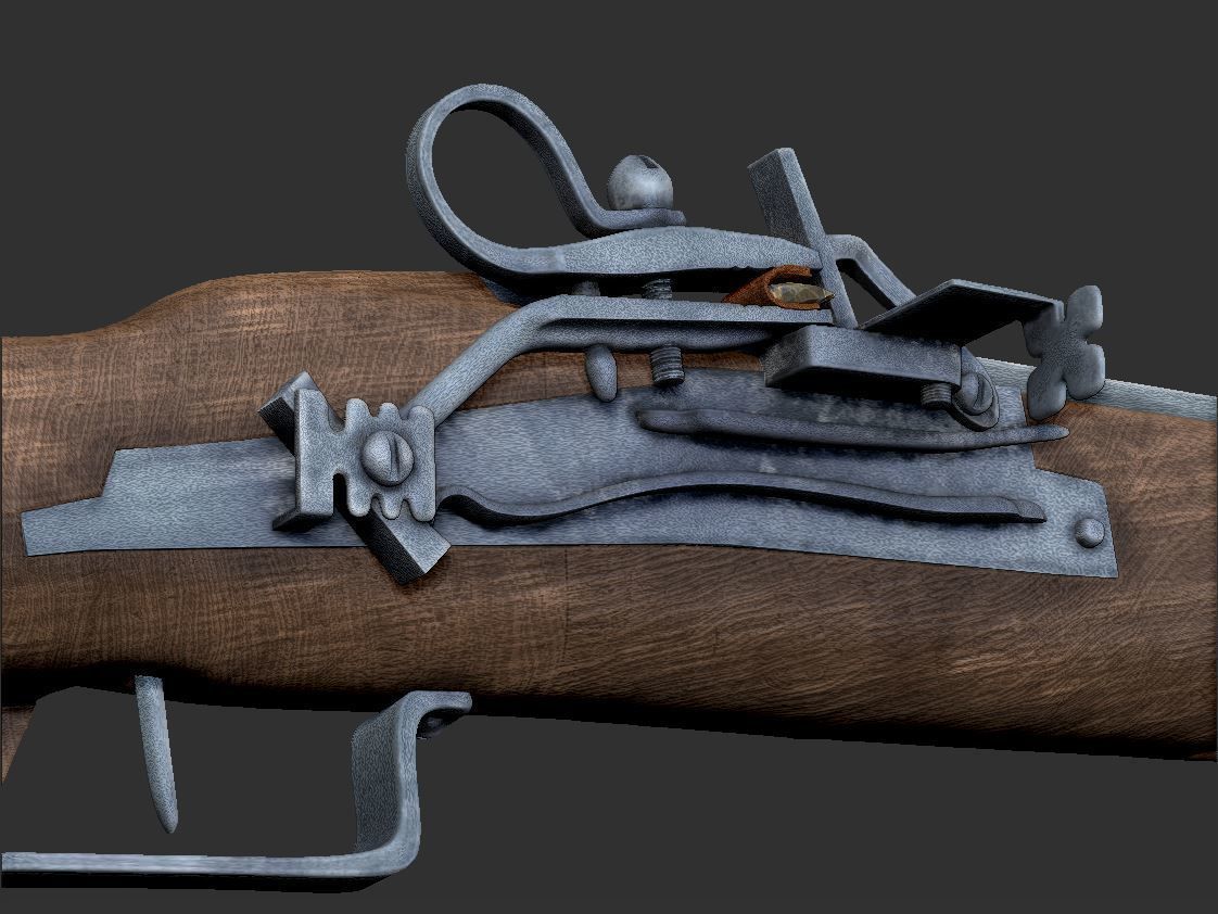 3D model Musket 17th century VR / AR / low-poly | CGTrader