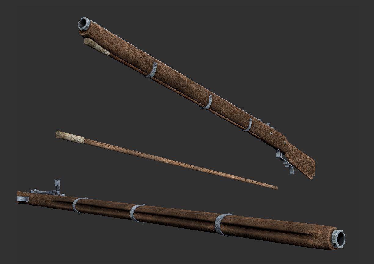 3D model Musket 17th century VR / AR / low-poly | CGTrader