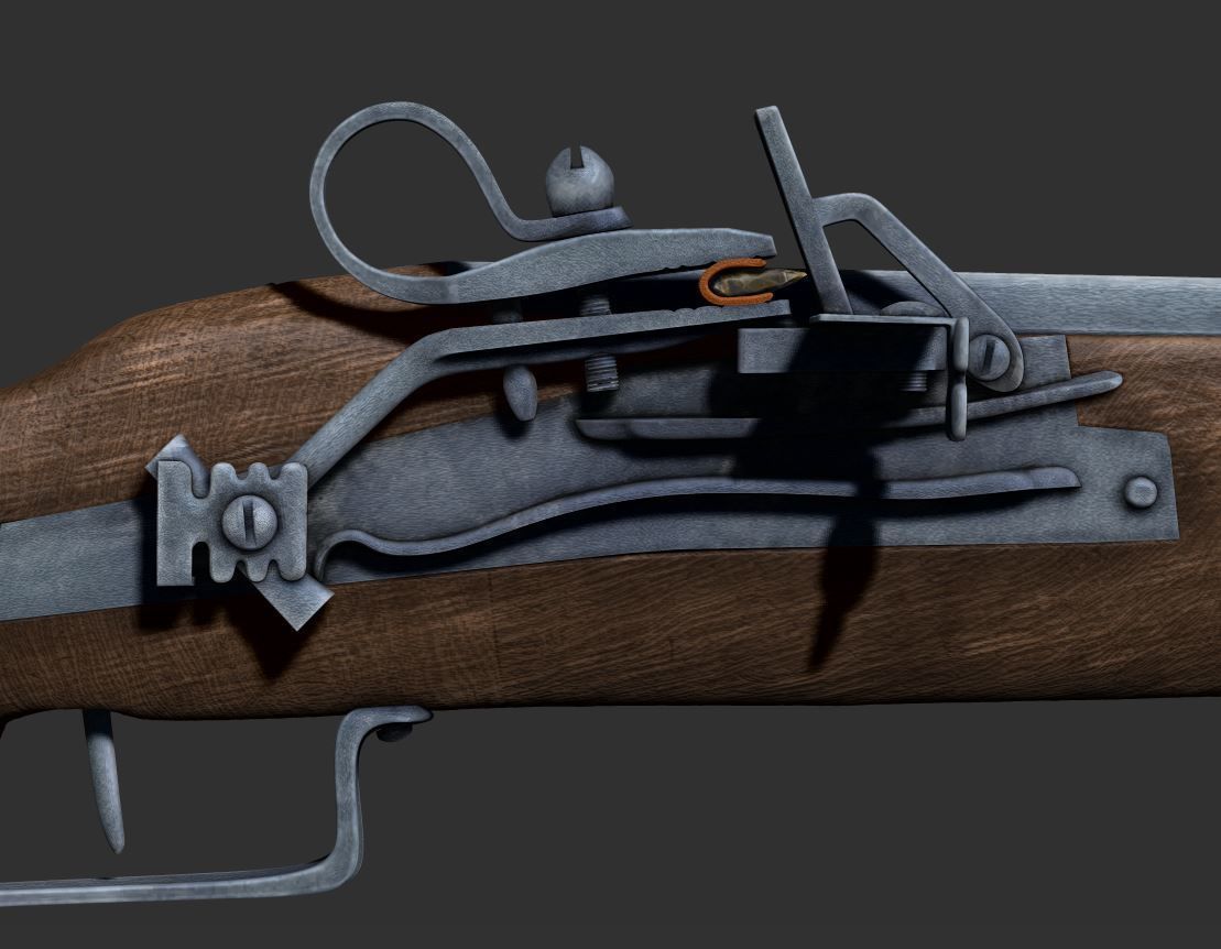 3D model Musket 17th century VR / AR / low-poly | CGTrader