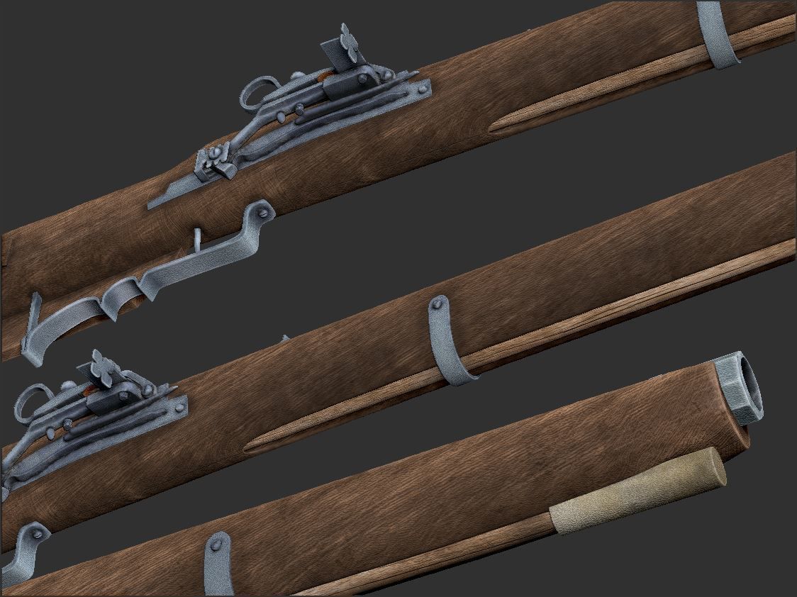 3D model Musket 17th century VR / AR / low-poly | CGTrader