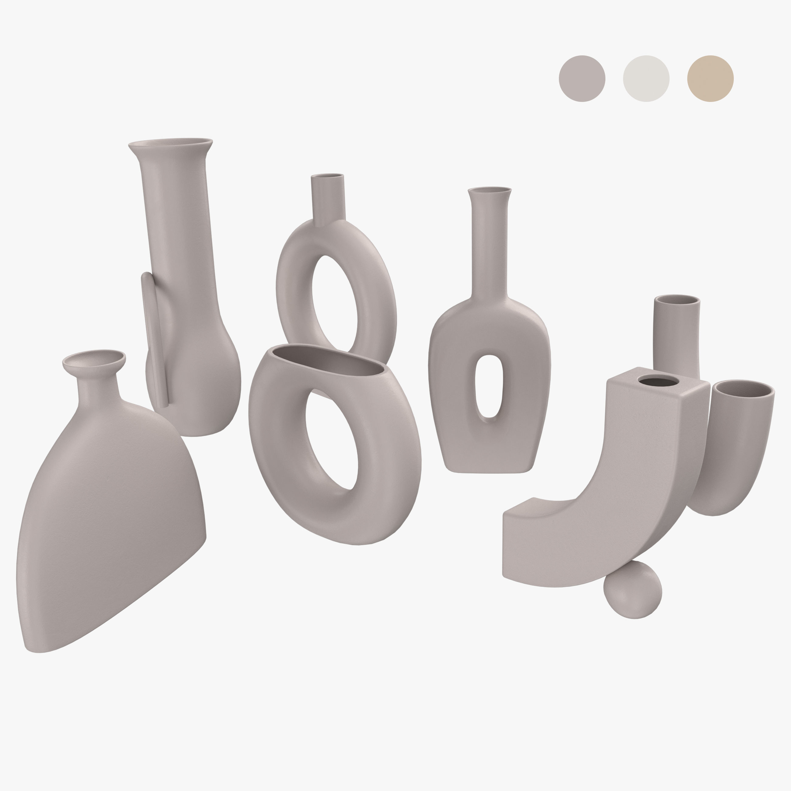 Morandi Vases Collection Set 3D model | CGTrader