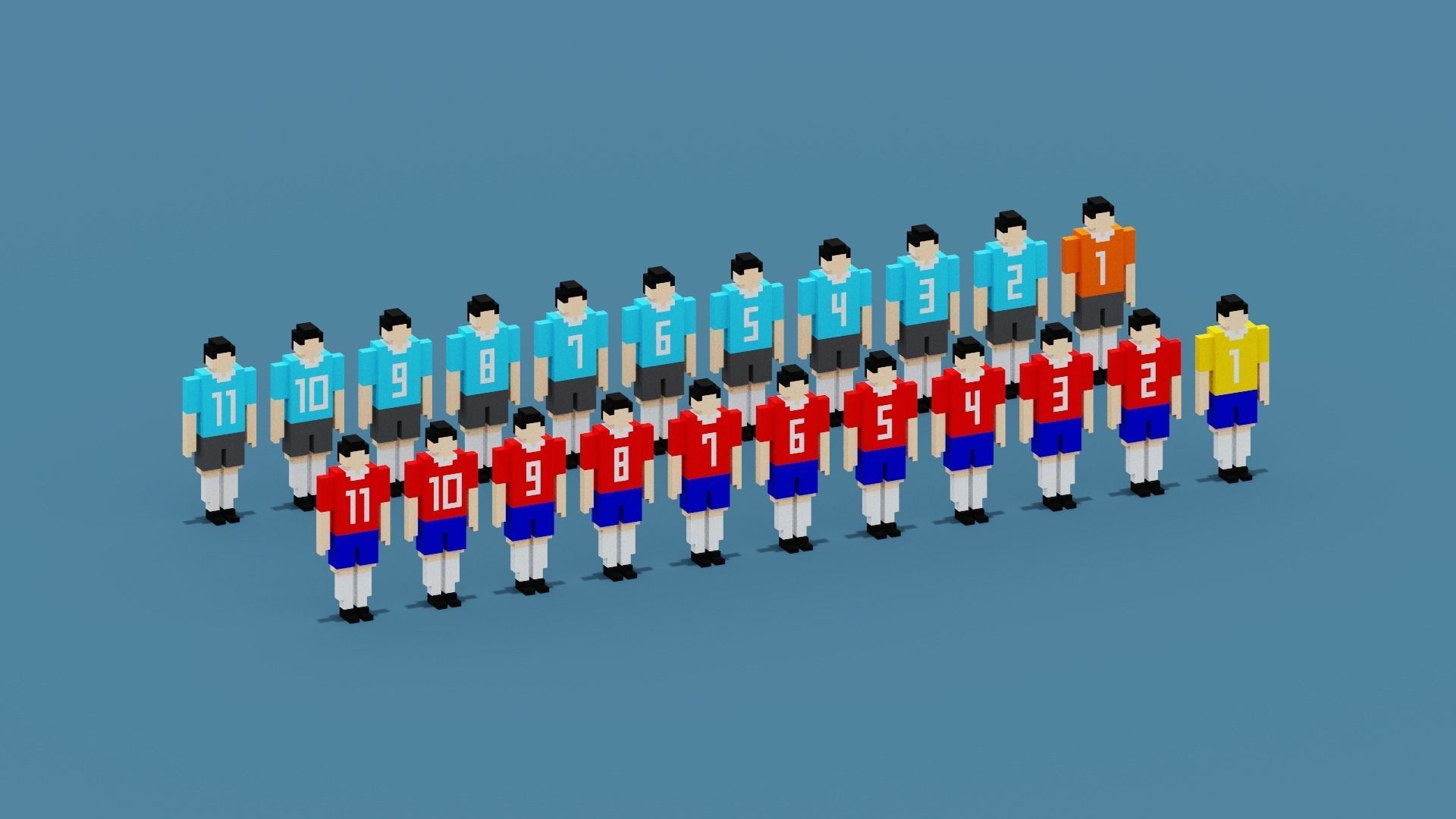 3D model Soccer Characters VR / AR / low-poly | CGTrader