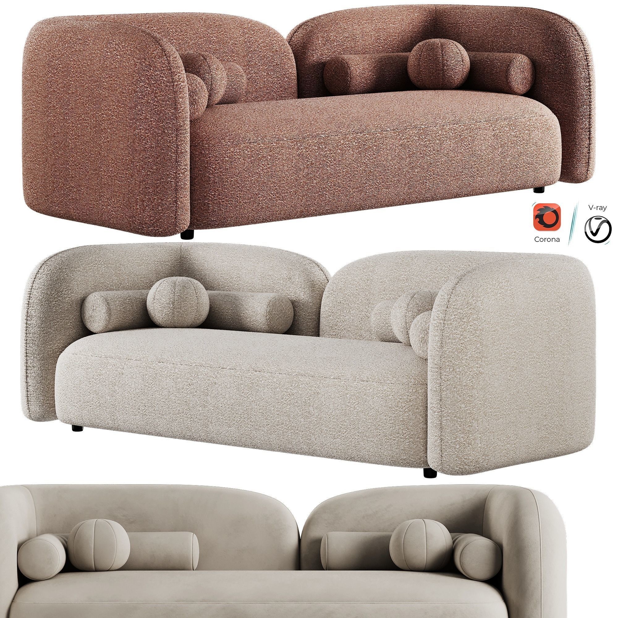 3D model BODRUM SOFA VR / AR / low-poly | CGTrader