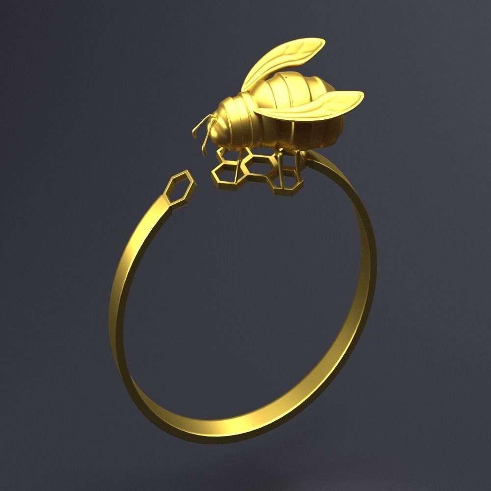 Ring bee 3D model 3D printable | CGTrader