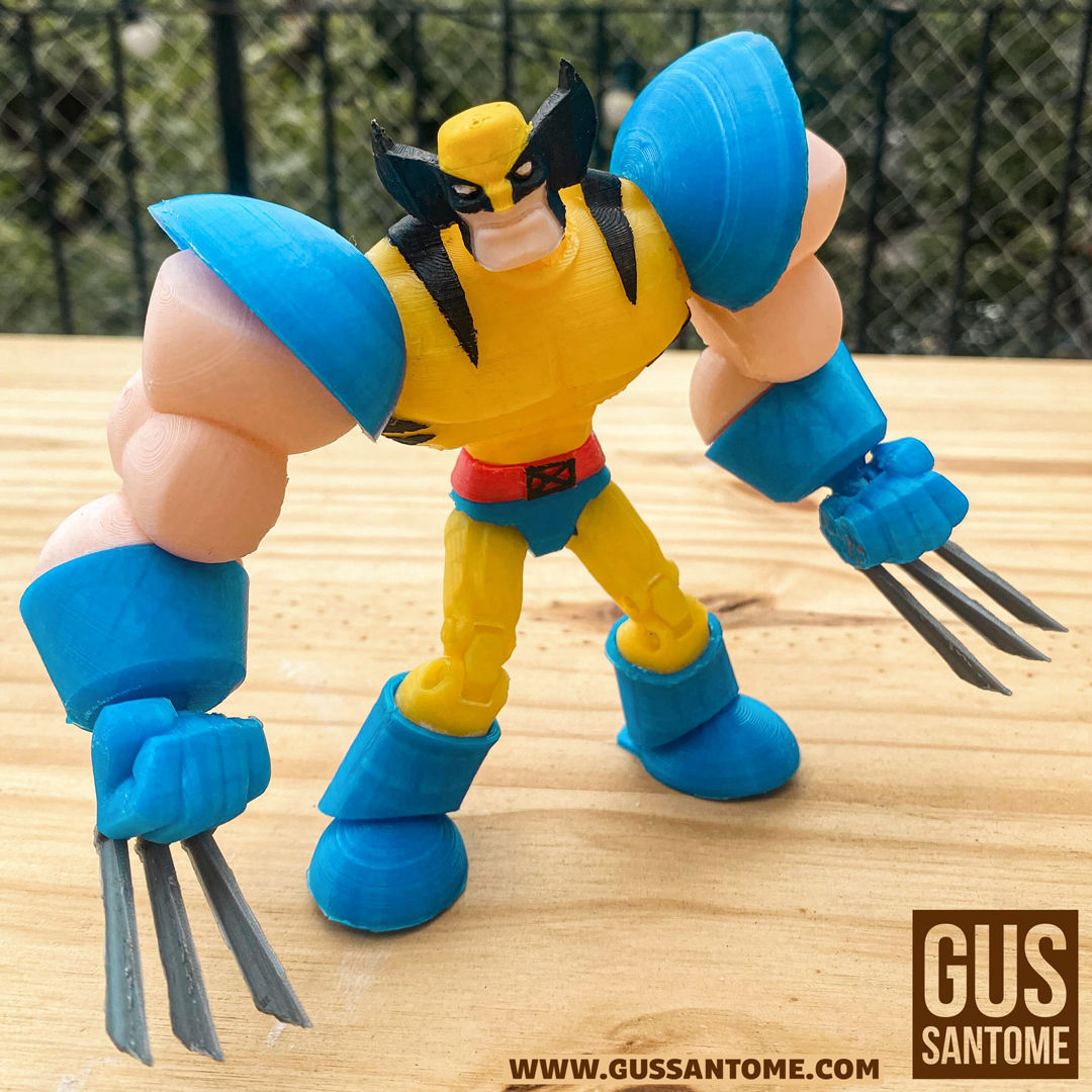 Wolverine articulated action figure 3D model 3D printable | CGTrader