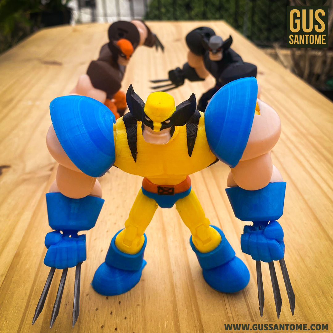 Wolverine articulated action figure 3D model 3D printable | CGTrader