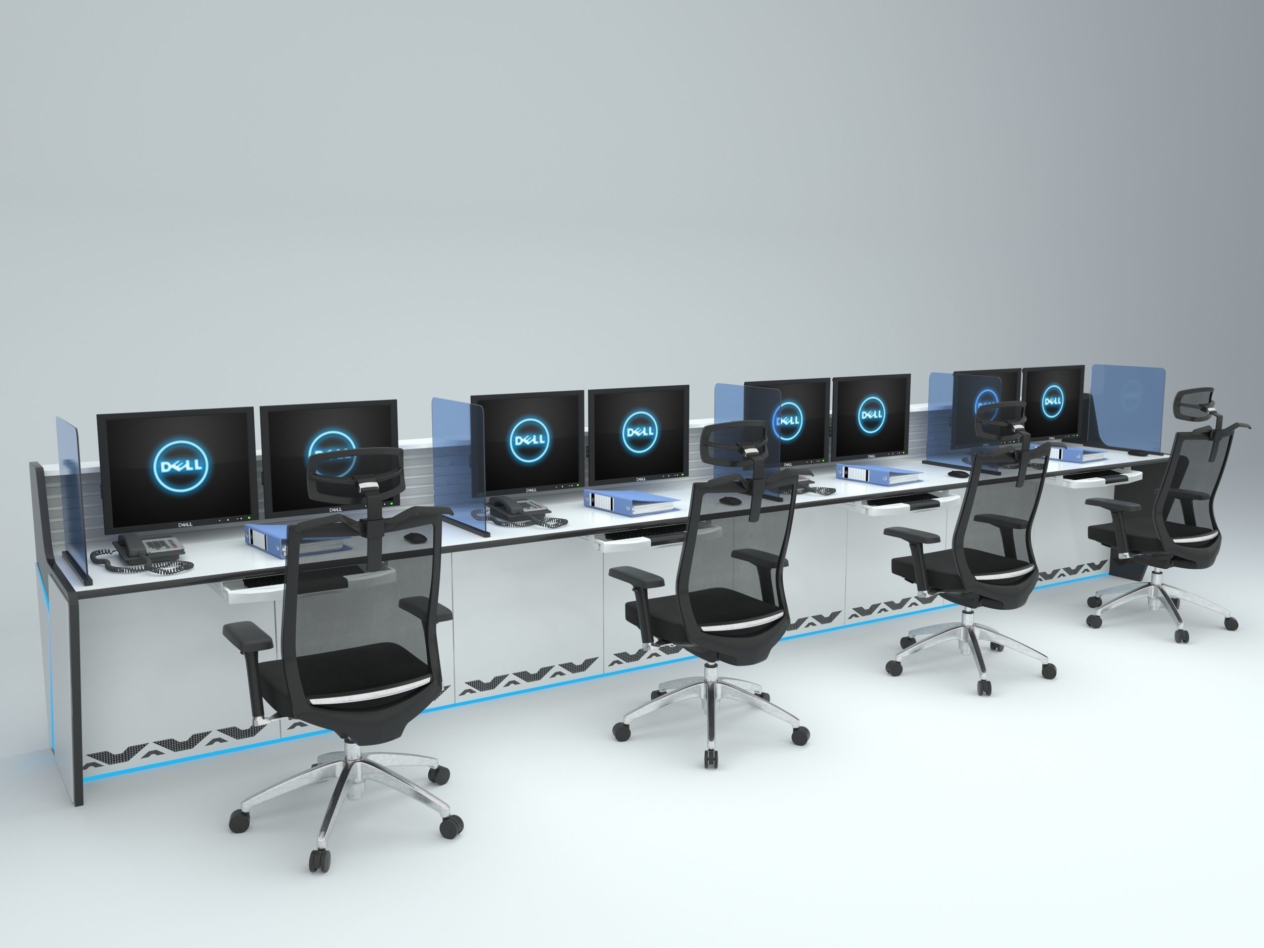 Office Workstation 3D model | CGTrader