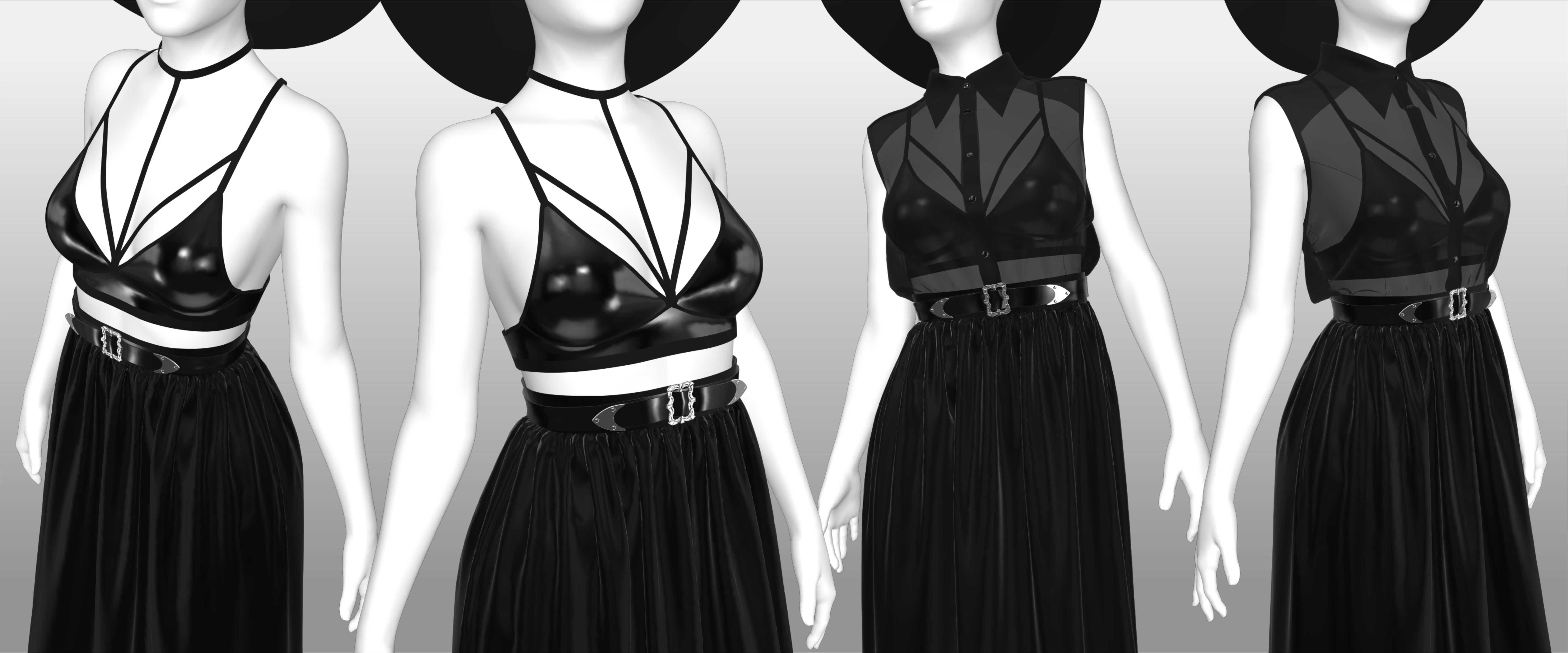 New Goth Outfit vol 04 Urban Collection 3D model | CGTrader