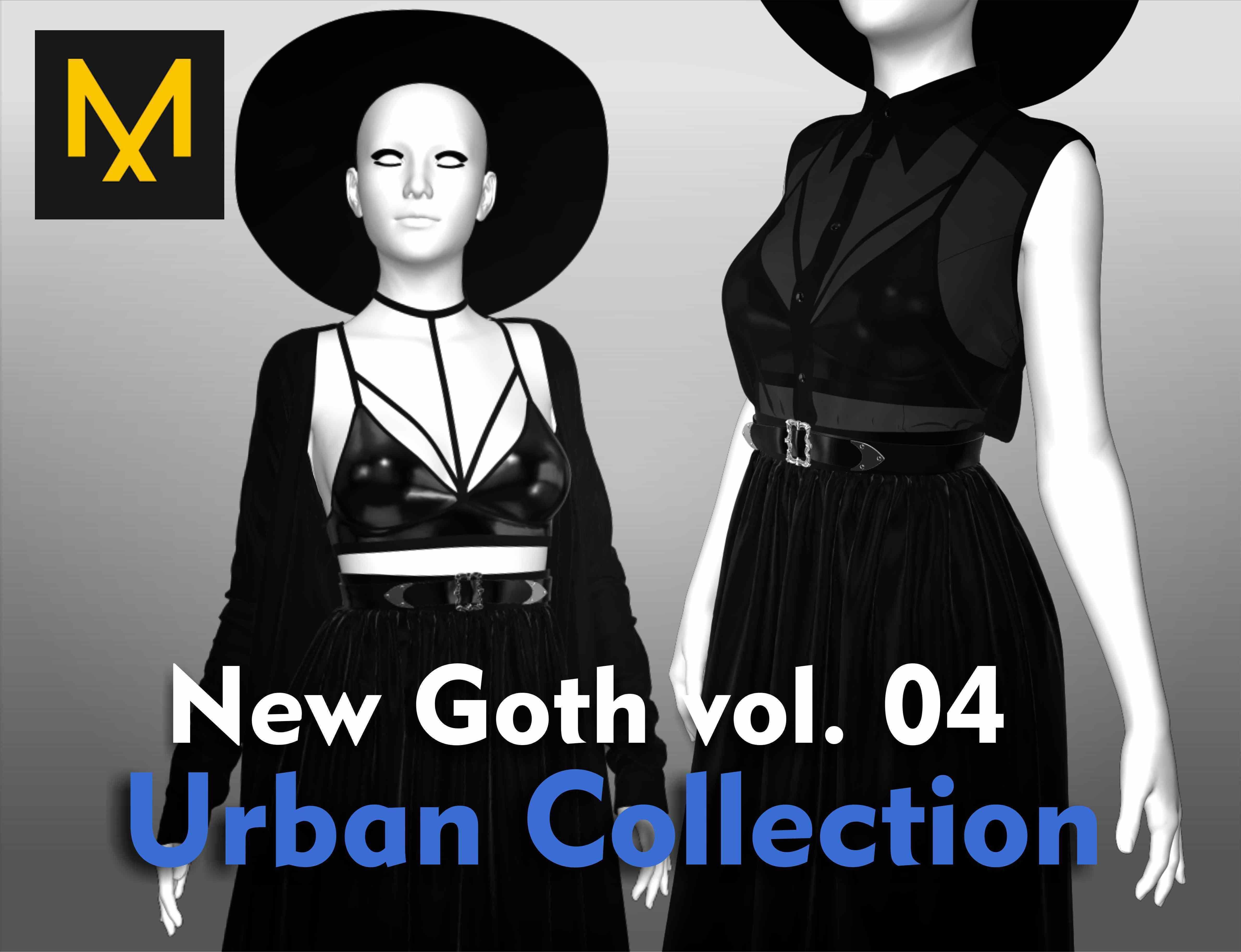 New Goth Outfit vol 04 Urban Collection 3D model | CGTrader