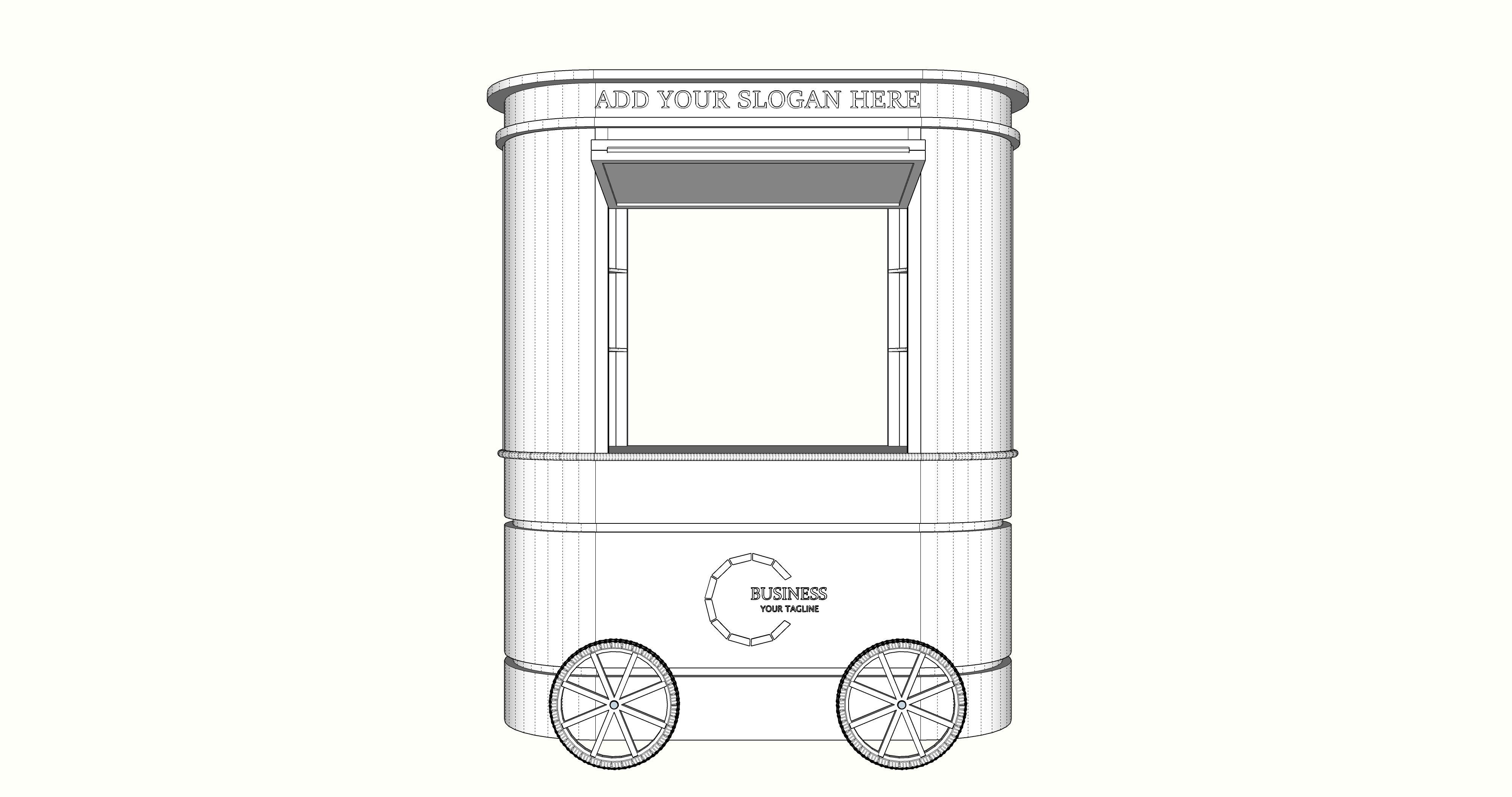 Push Cart on Wheels 3D model | CGTrader