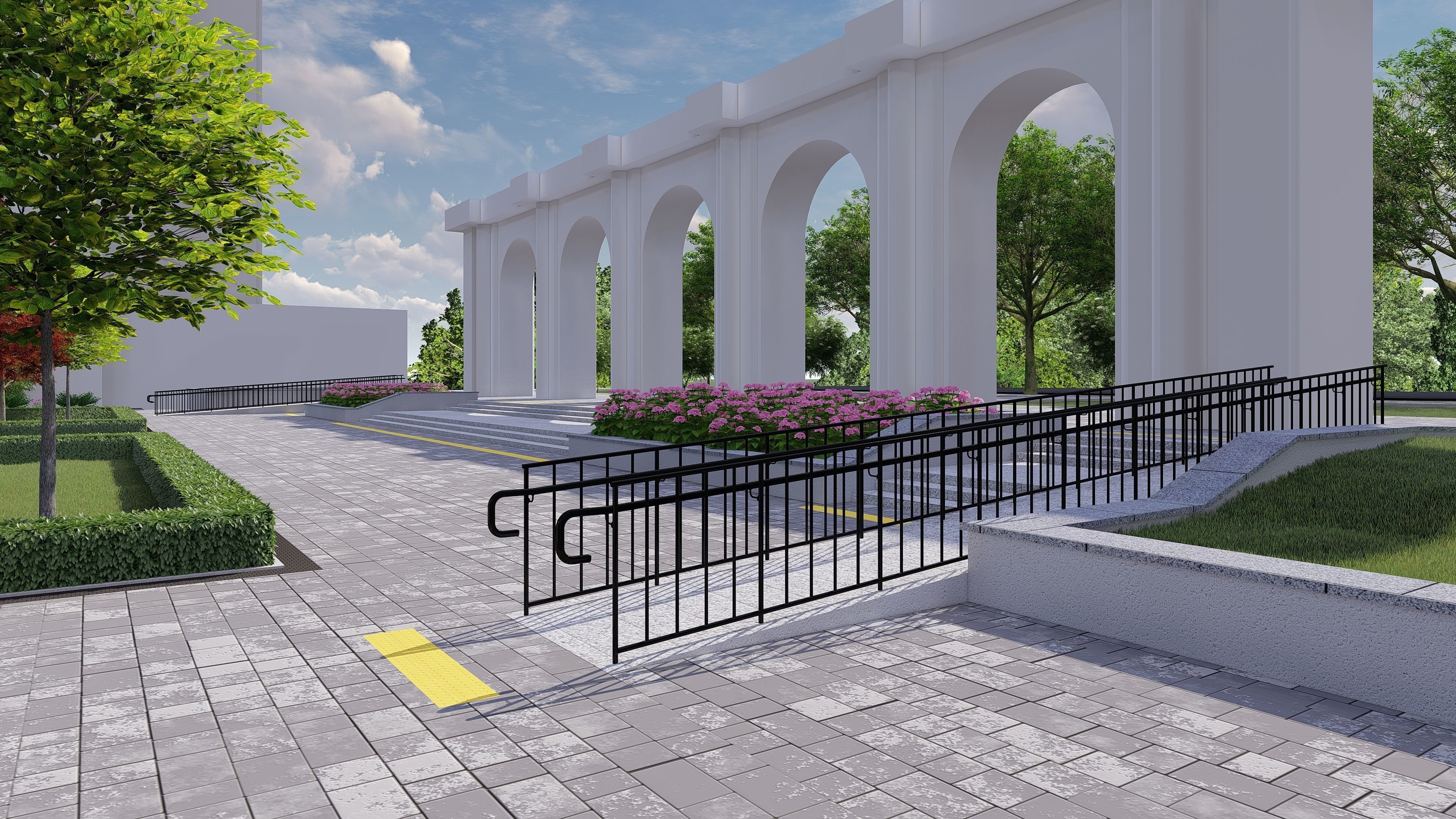 3D model of the square in the classic style of 2 versions 3D model ...