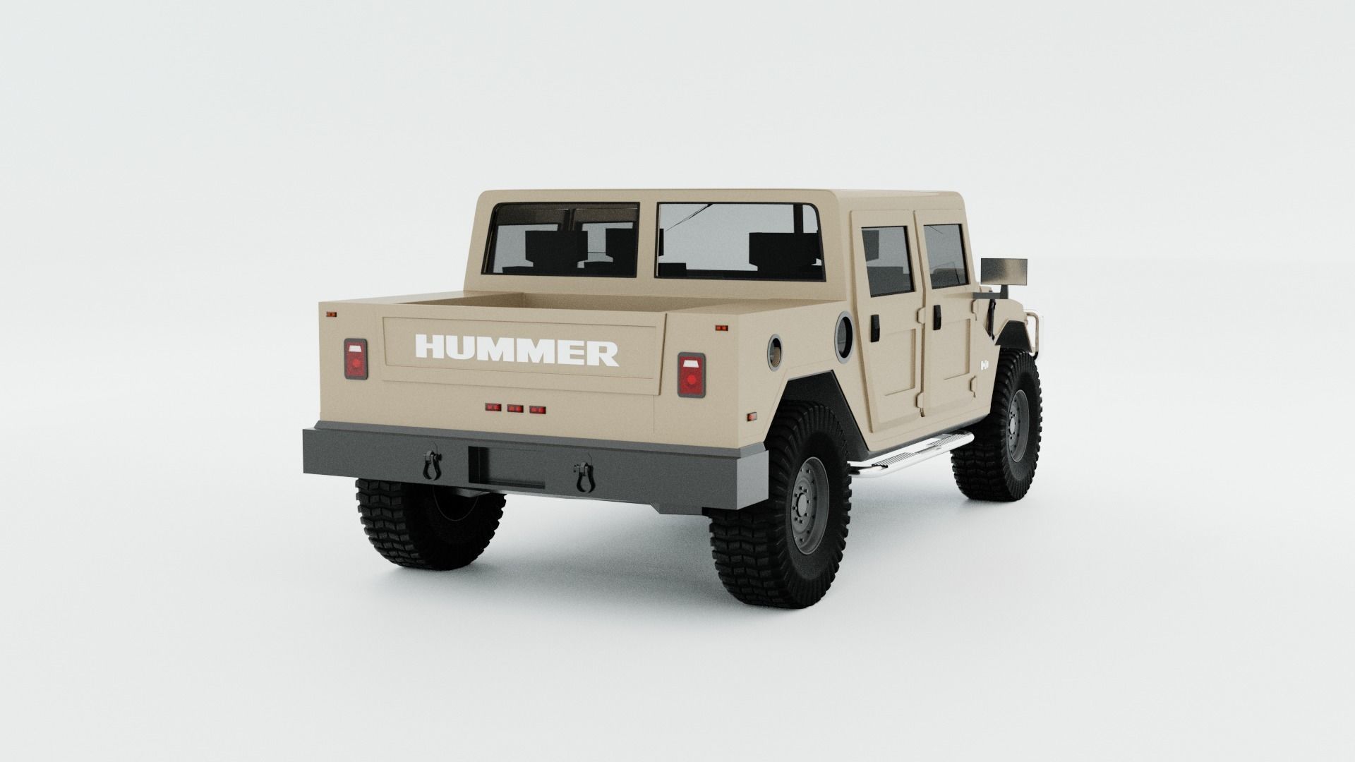HUMMER H1 PICKUP READY FOR SUBDIVISION 3D model | CGTrader