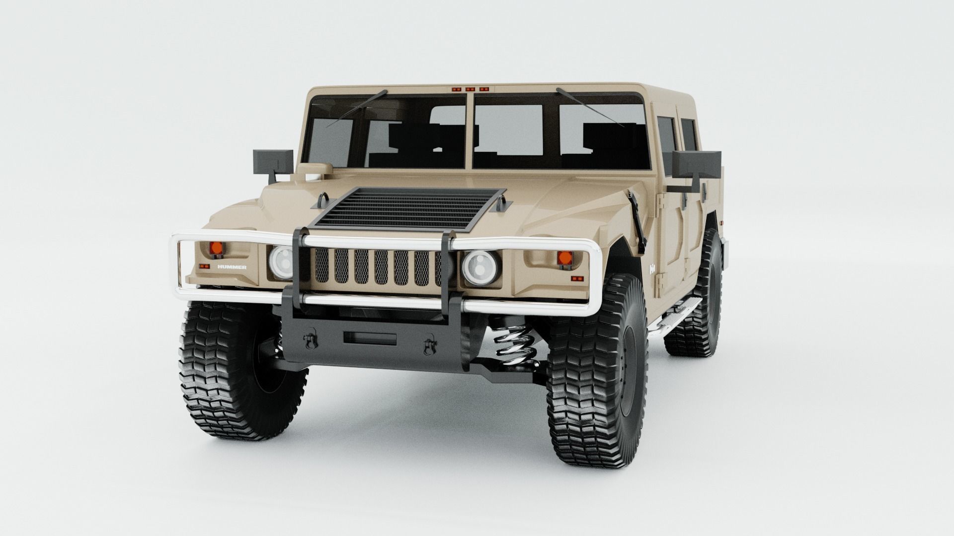 HUMMER H1 PICKUP READY FOR SUBDIVISION 3D model | CGTrader