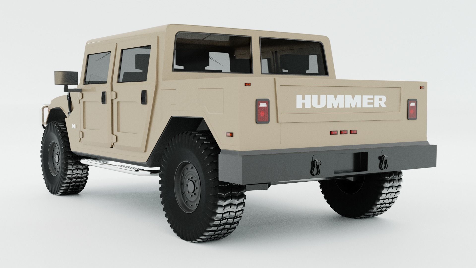 HUMMER H1 PICKUP READY FOR SUBDIVISION 3D model | CGTrader