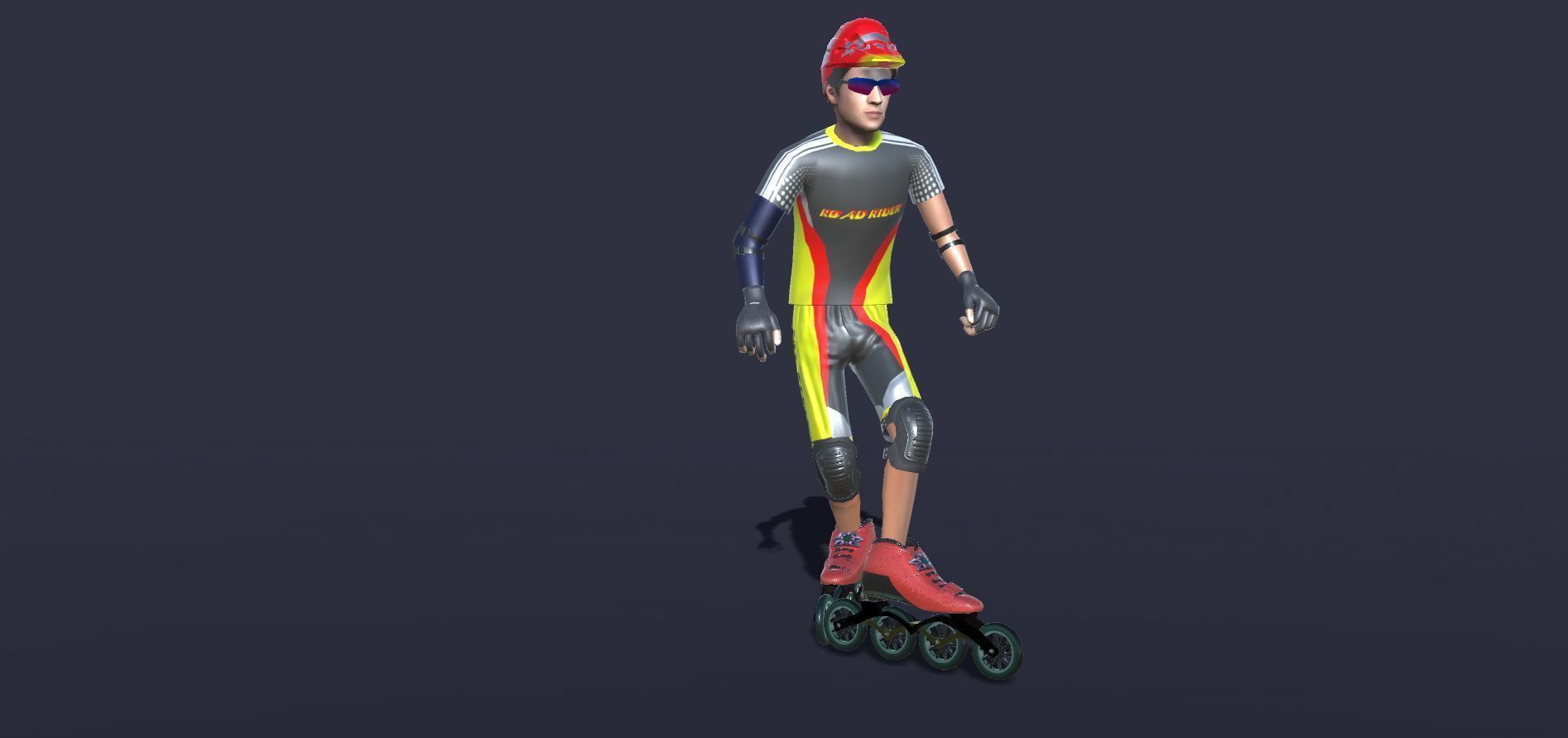 Roller skates Actions 3D model animated rigged | CGTrader