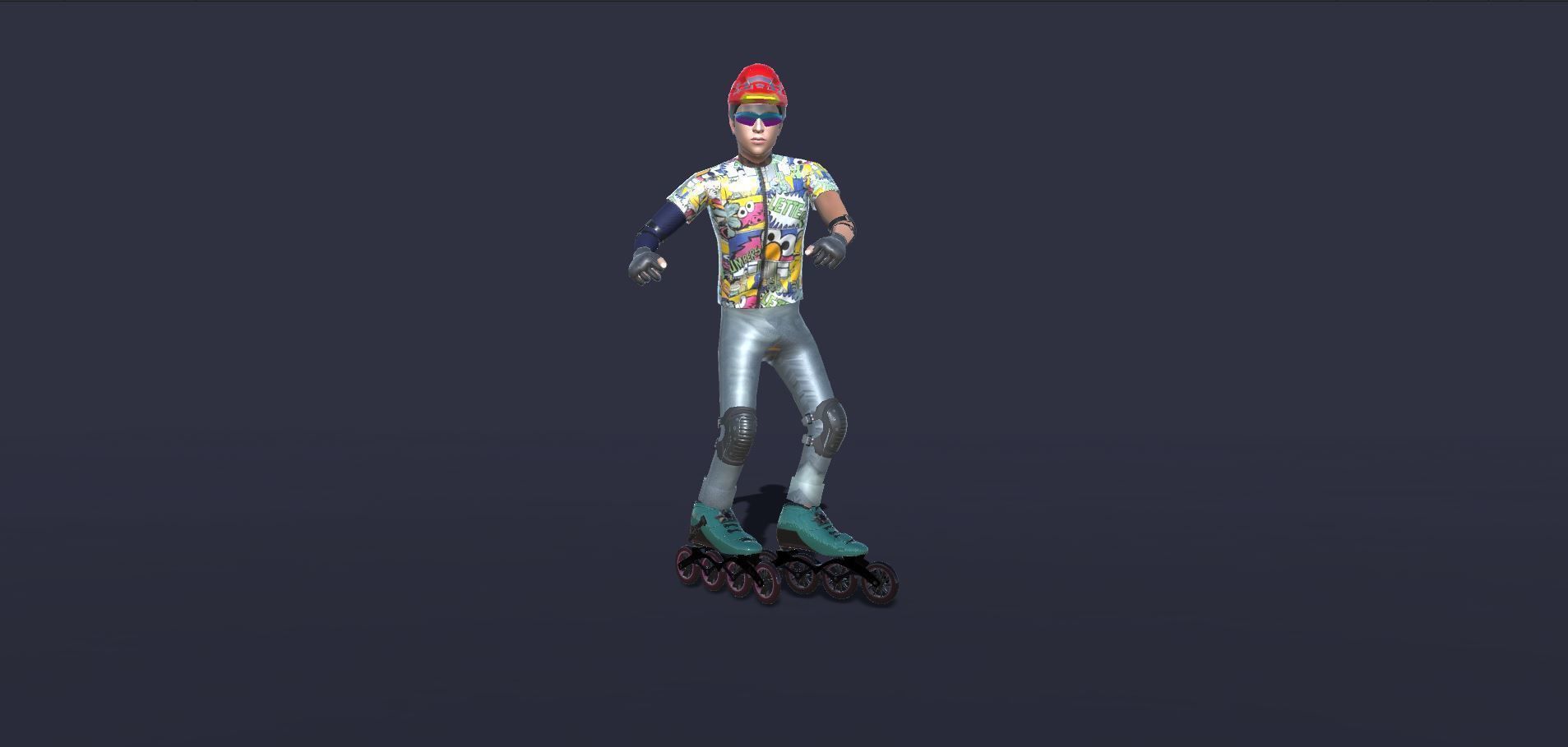 Roller skates Actions 3D model animated rigged | CGTrader
