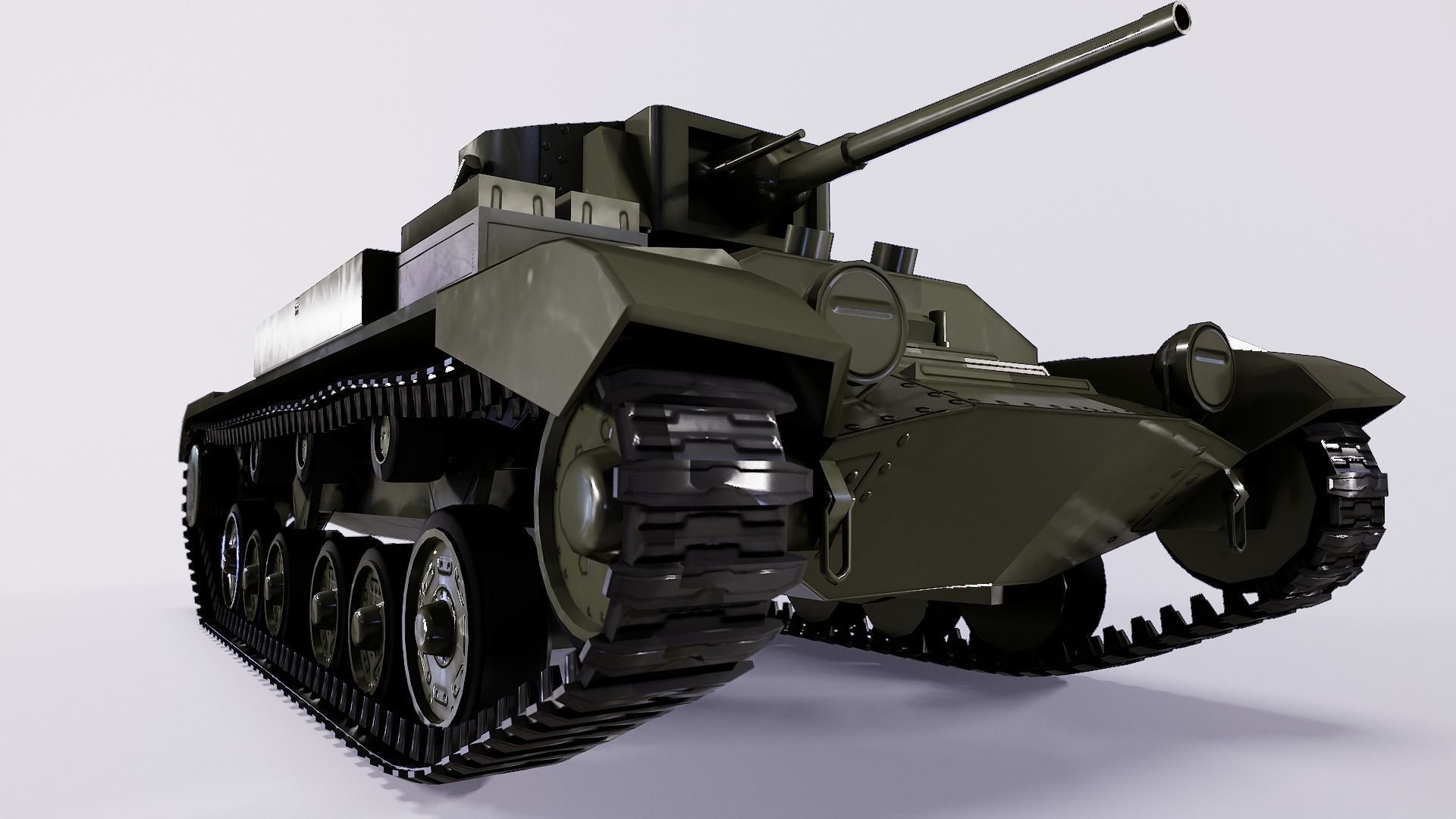 3D model Infantry Tank MkIII Valentine- V VR / AR / low-poly | CGTrader