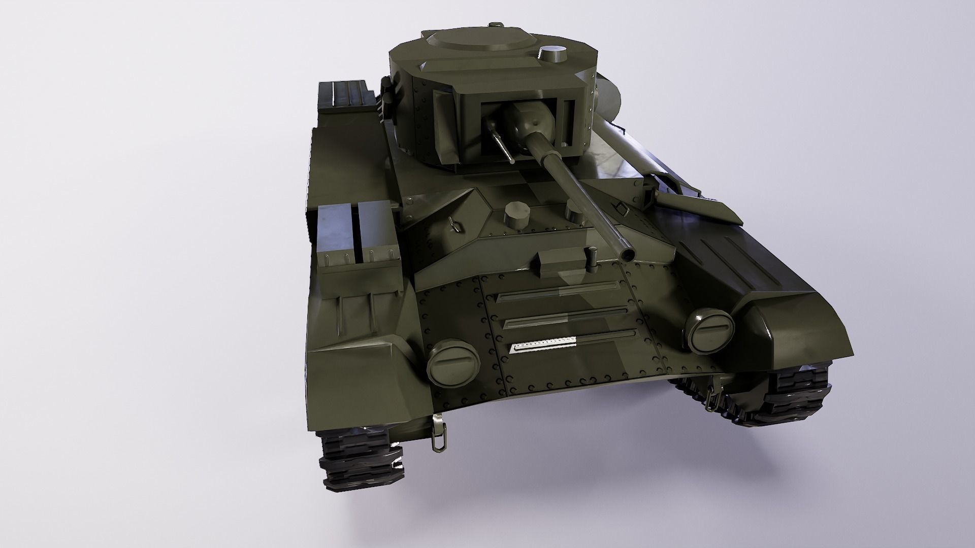 3D model Infantry Tank MkIII Valentine- V VR / AR / low-poly | CGTrader