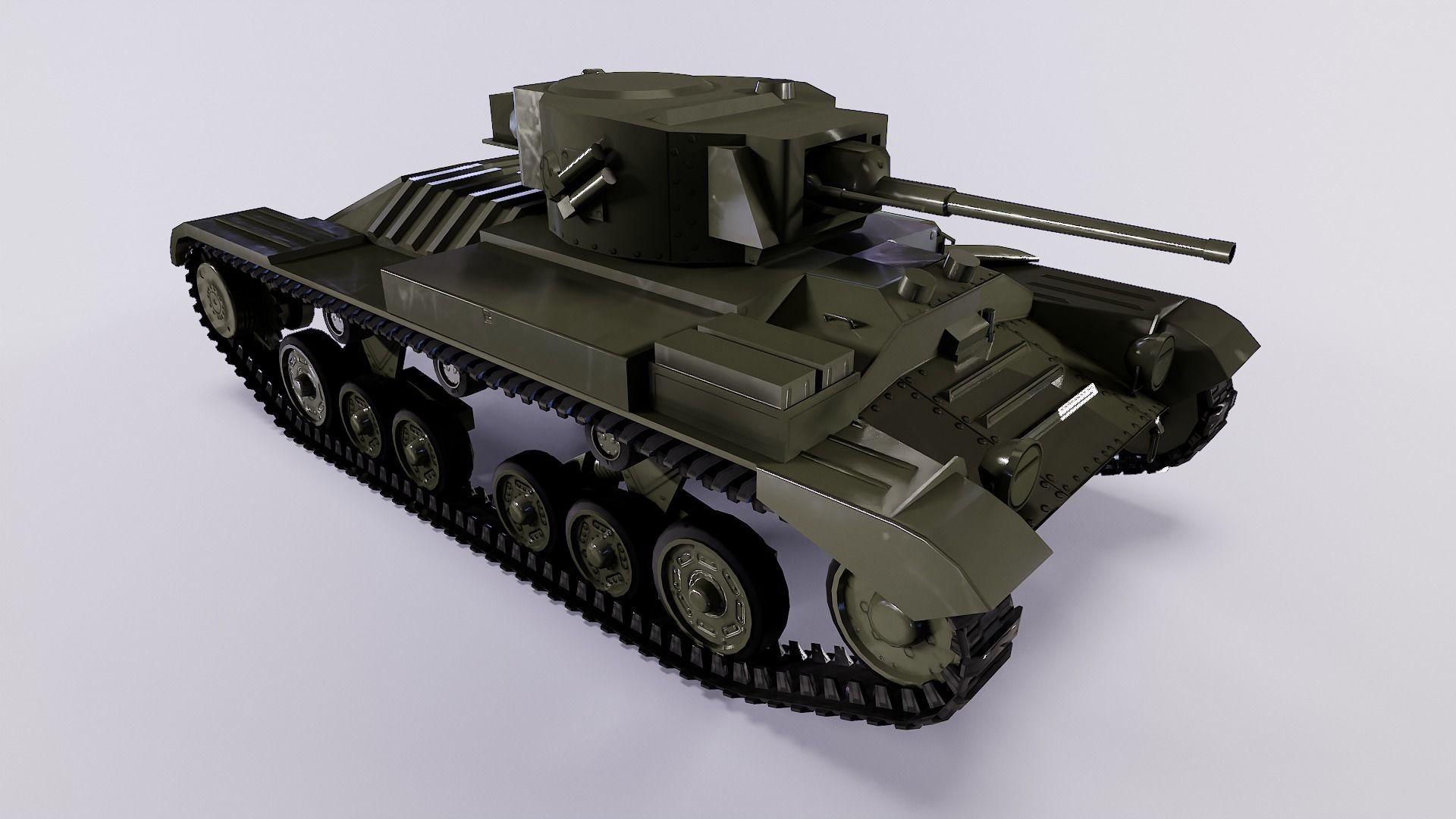 3D model Infantry Tank MkIII Valentine- V VR / AR / low-poly | CGTrader