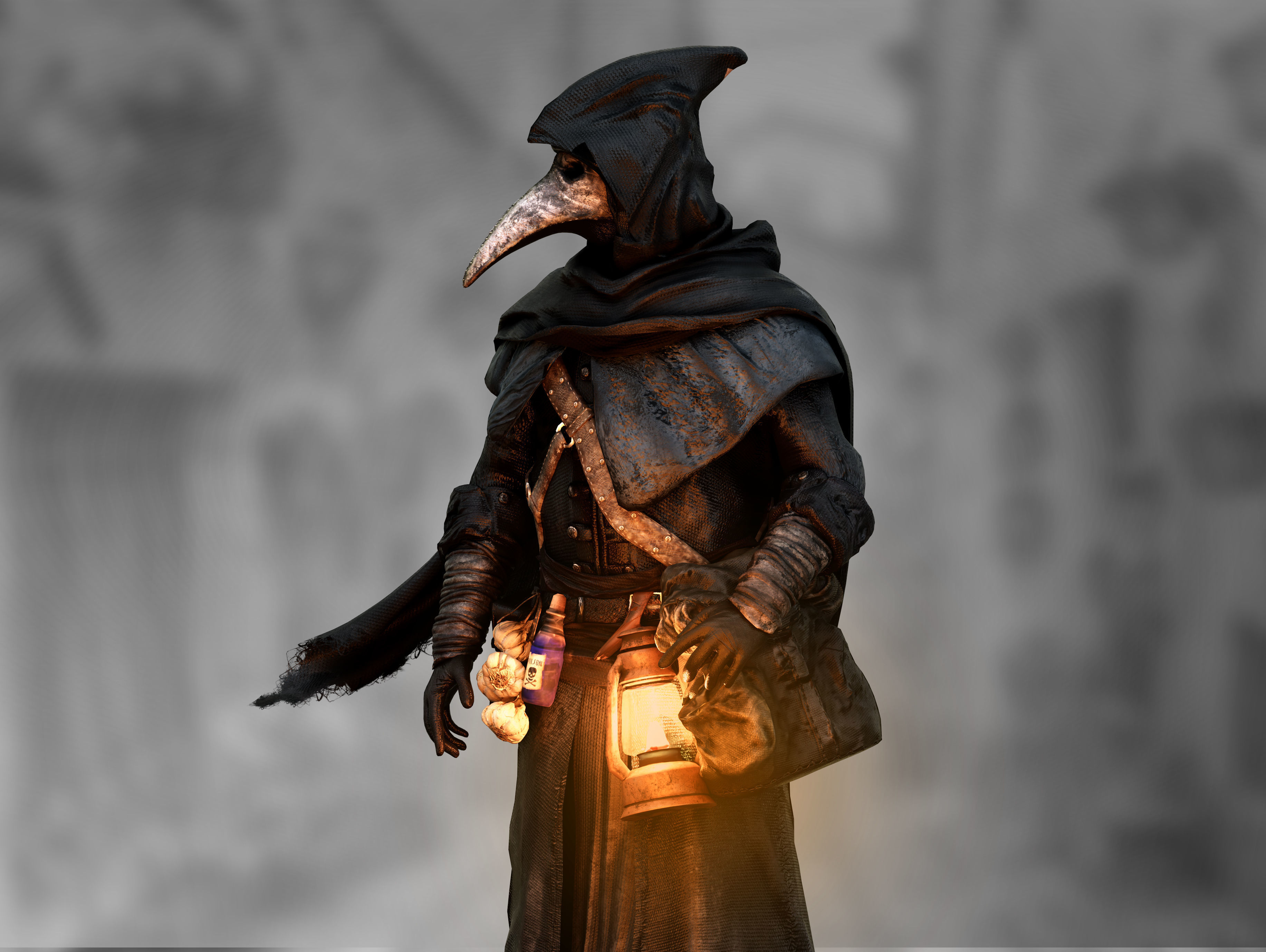 3D model Plague Doctor VR / AR / low-poly rigged | CGTrader
