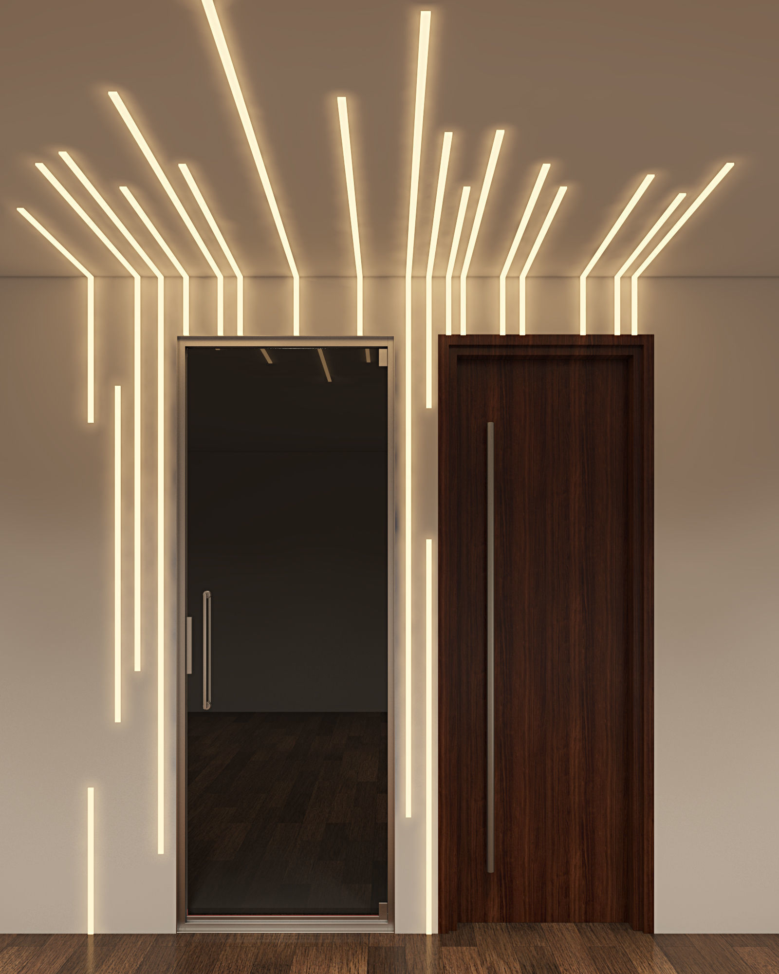 Wall Strip Lights free 3D model | CGTrader