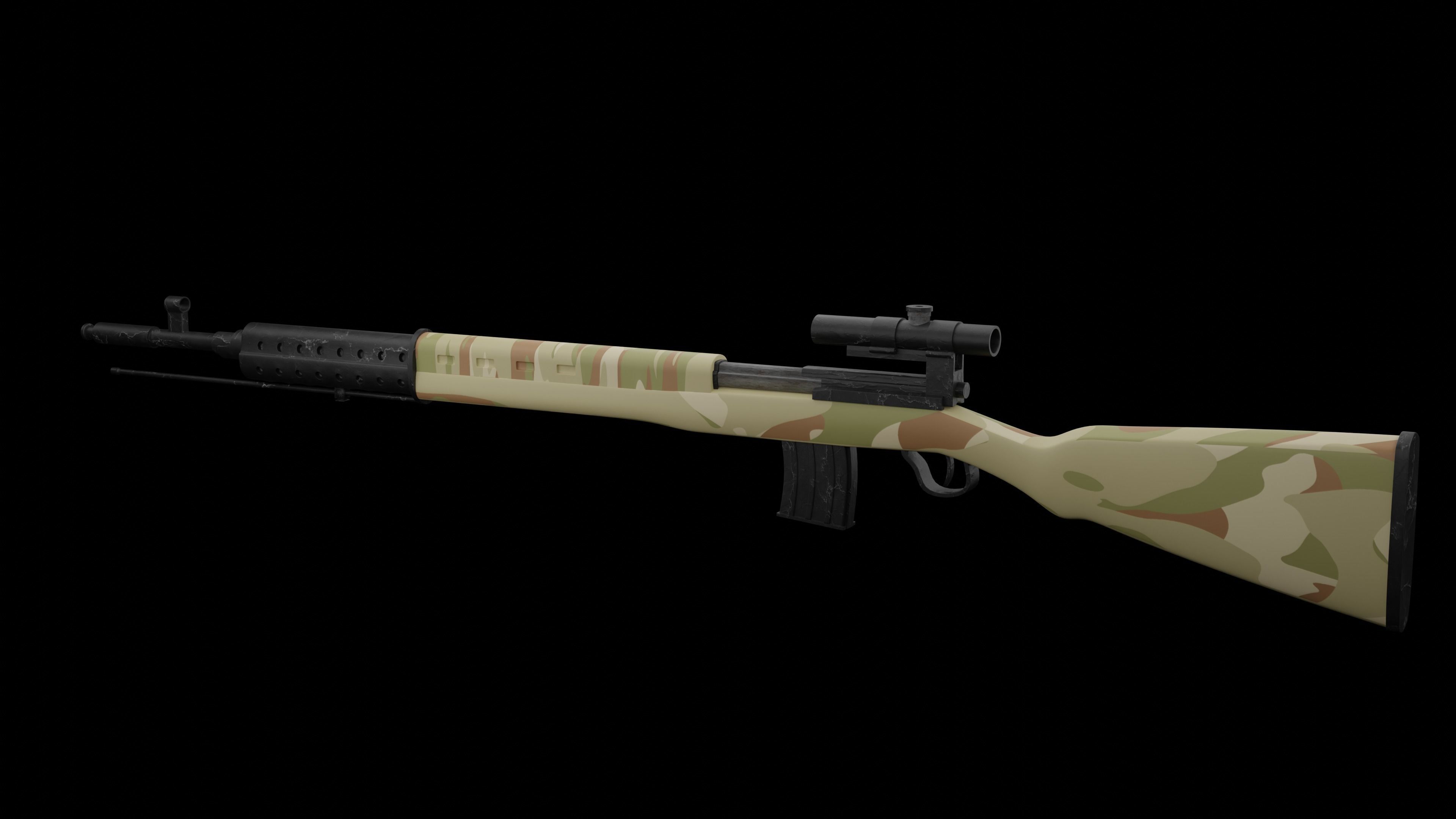 3D model SVT- 40 Sniper Rifle VR / AR / low-poly | CGTrader