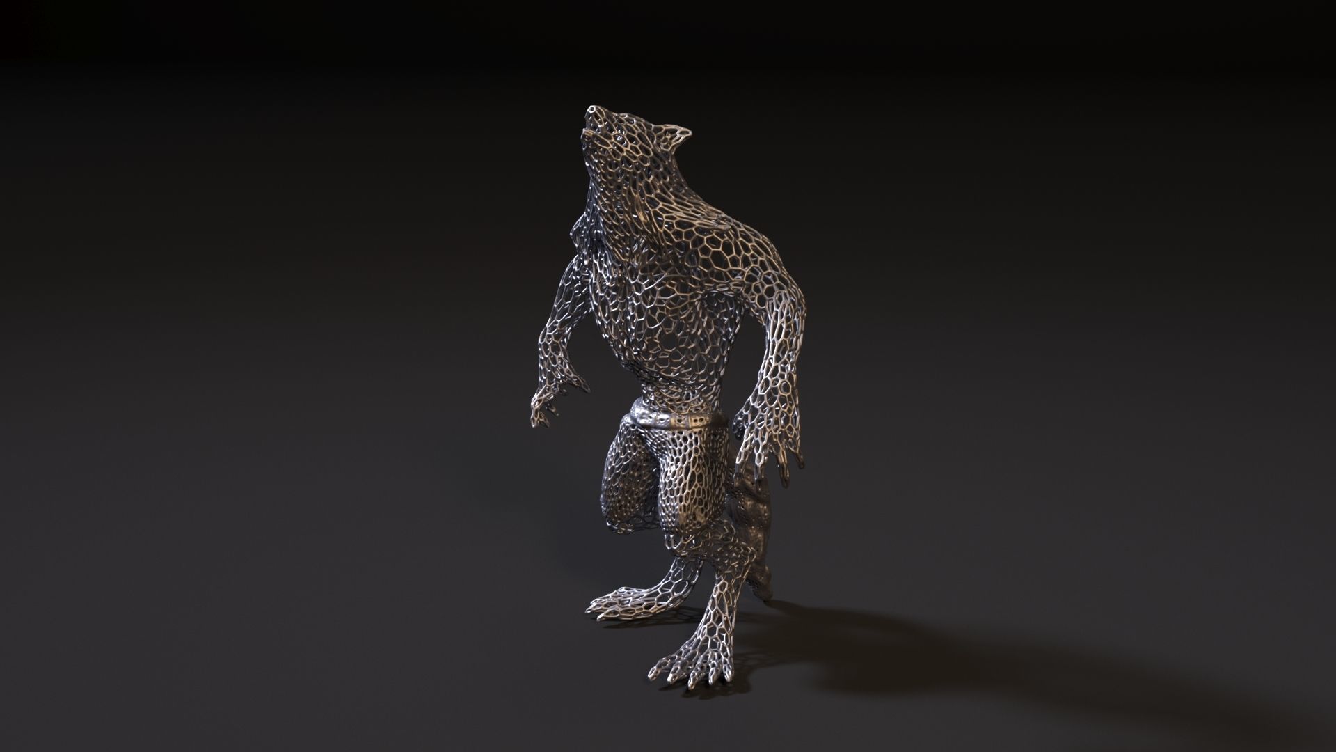 Werewolf wolf 3D model 3D printable | CGTrader