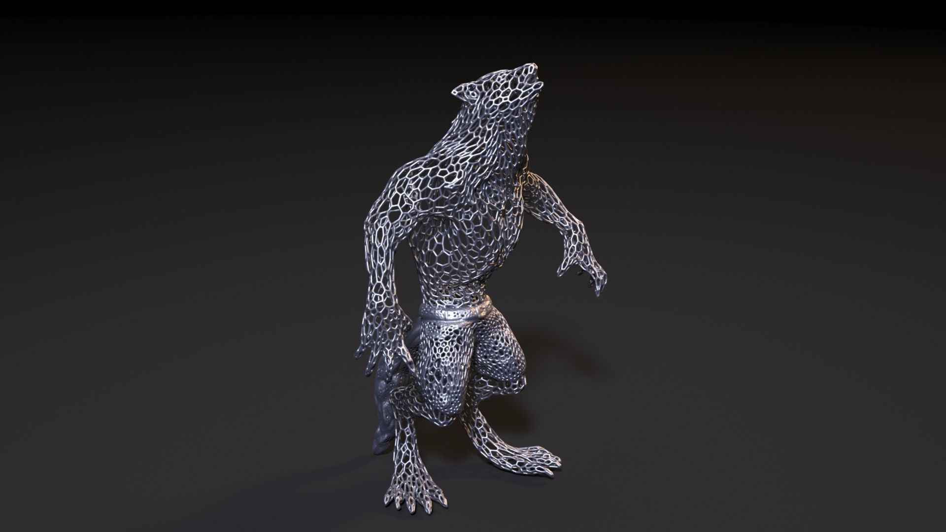 Werewolf wolf 3D model 3D printable | CGTrader