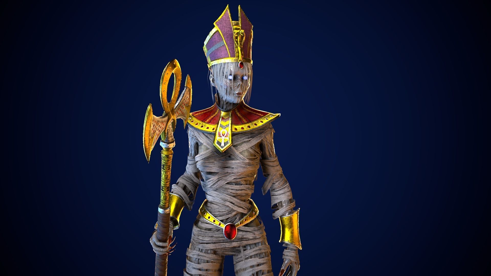 3D model Mummy Girl VR / AR / low-poly | CGTrader