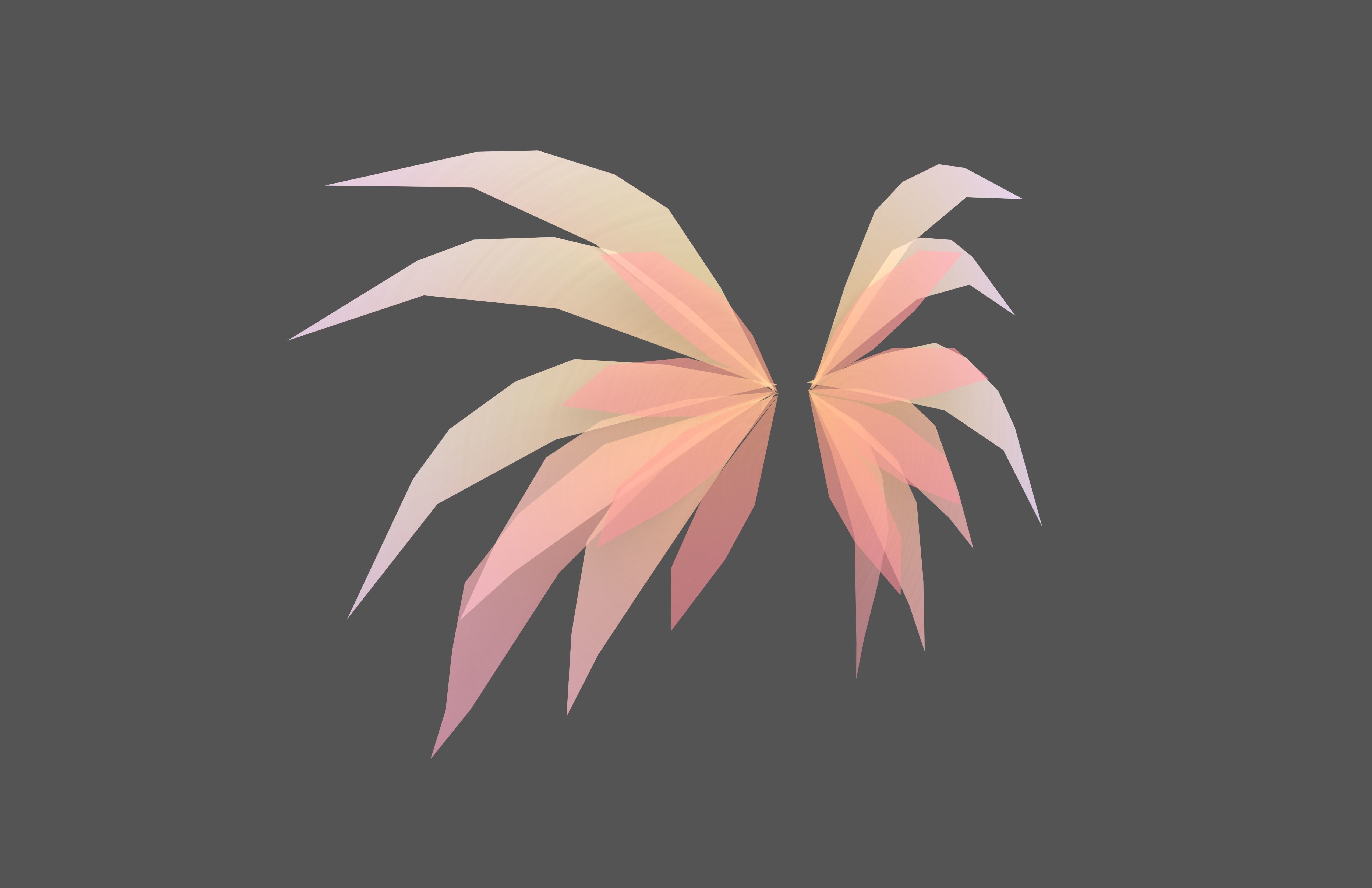 3D model Low Poly Wings v4 001 VR / AR / low-poly | CGTrader