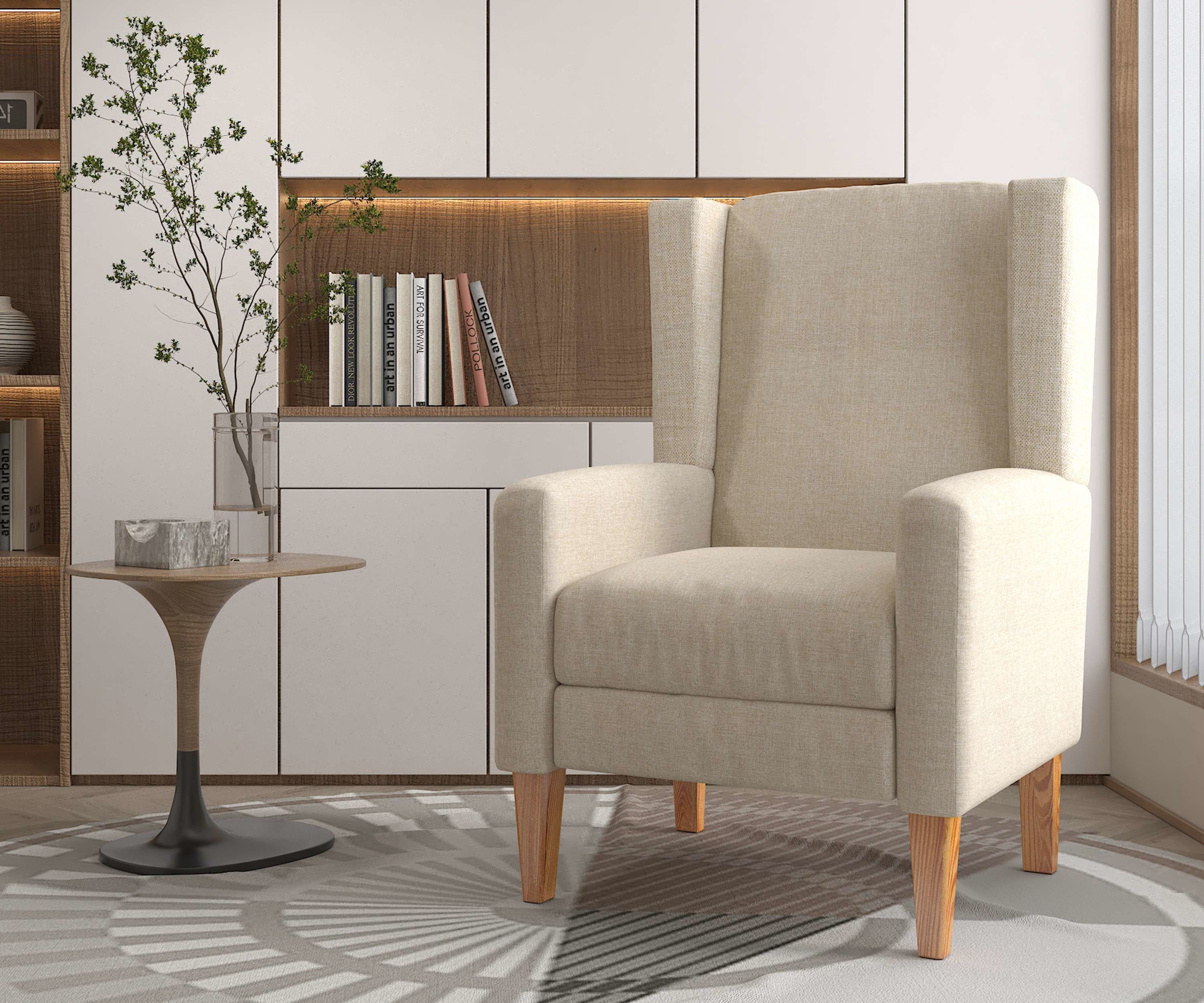 Ame Wing Back Armchair 3D model | CGTrader