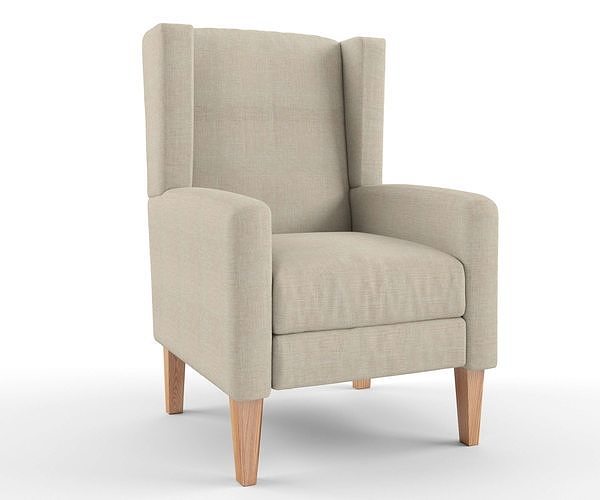 Ame Wing Back Armchair 3D model | CGTrader