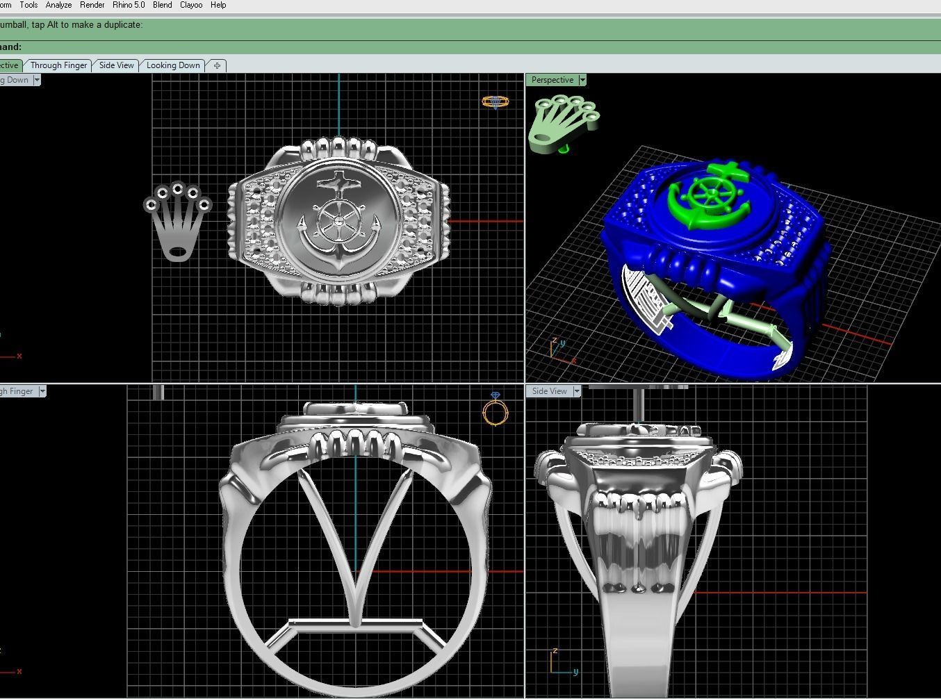 men ring models 3D model | CGTrader
