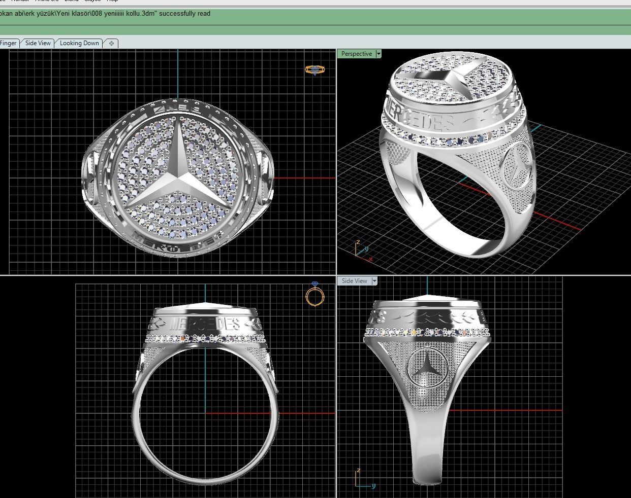 men ring models 3D model | CGTrader