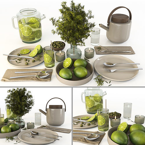 Tableware 01 3D model | CGTrader