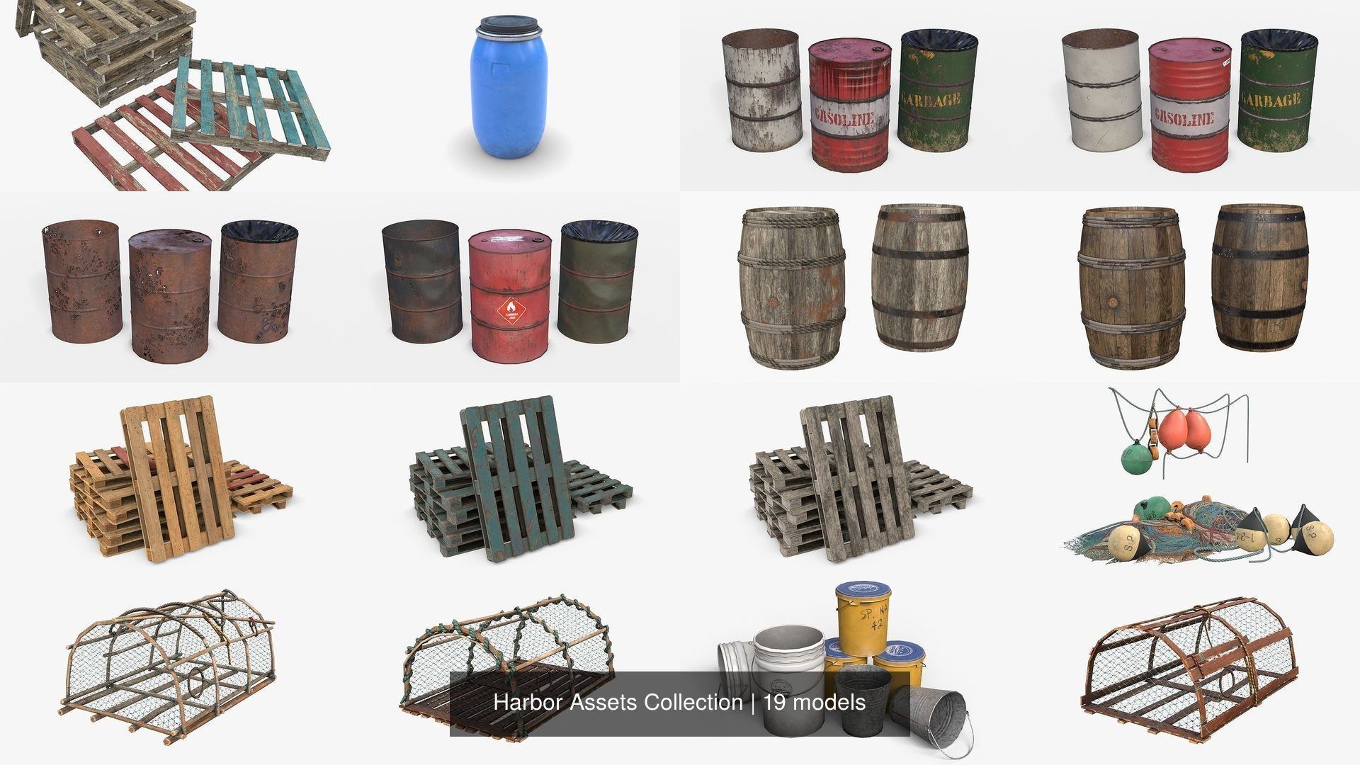 Harbor Assets Collection VR / AR / low-poly | CGTrader