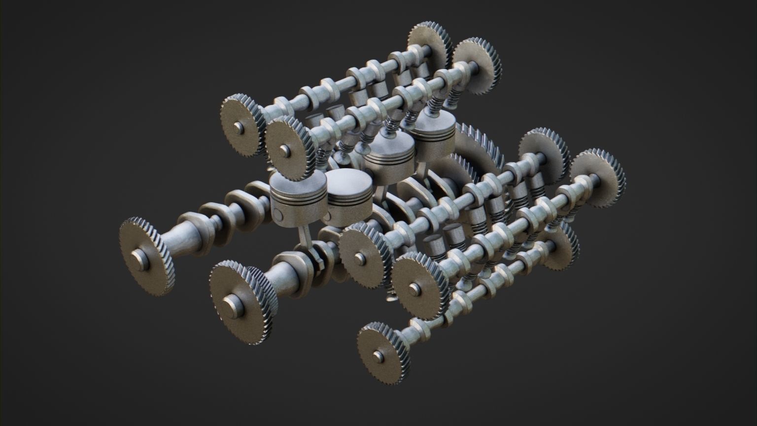 3D model Engine Parts VR / AR / low-poly | CGTrader