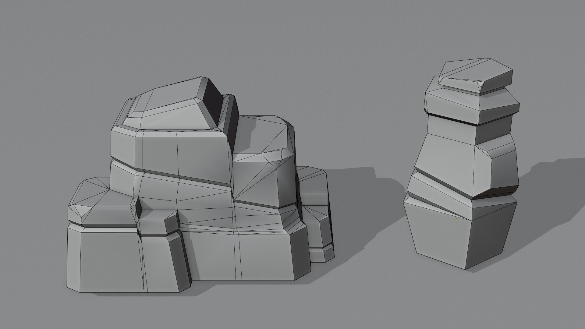 3D model 11 Lowpoly Stylized Rock Formations Set VR / AR / low-poly | CGTrader