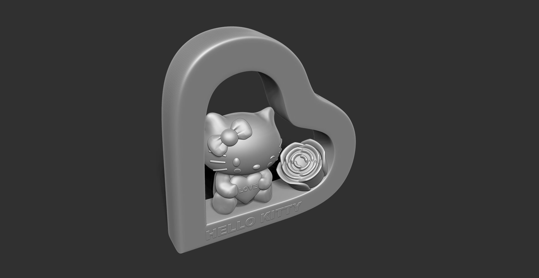 Hello Kitty - Valentine 3D model 3D printable | CGTrader