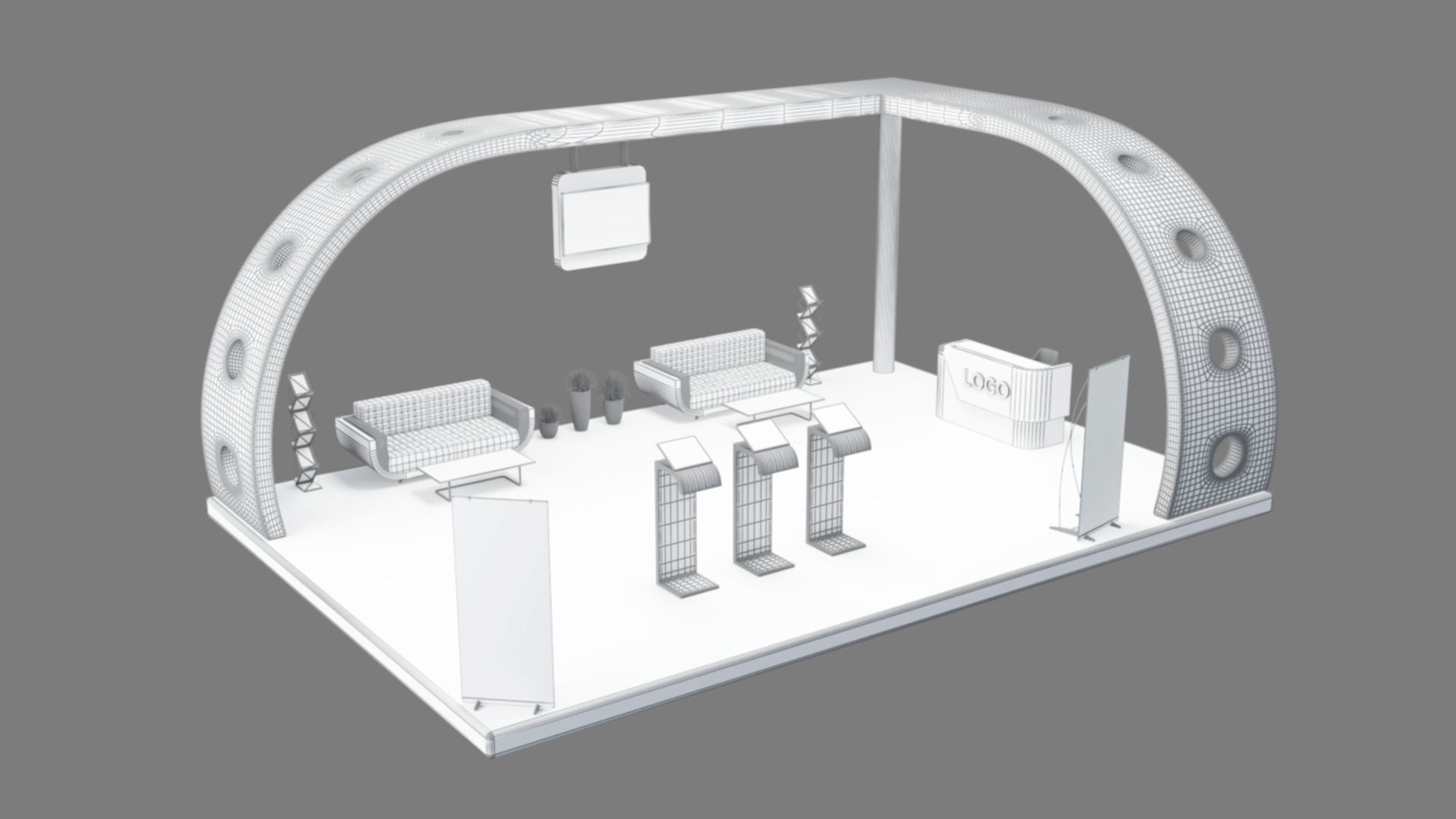 Modern Exhibition Stand 3D model | CGTrader
