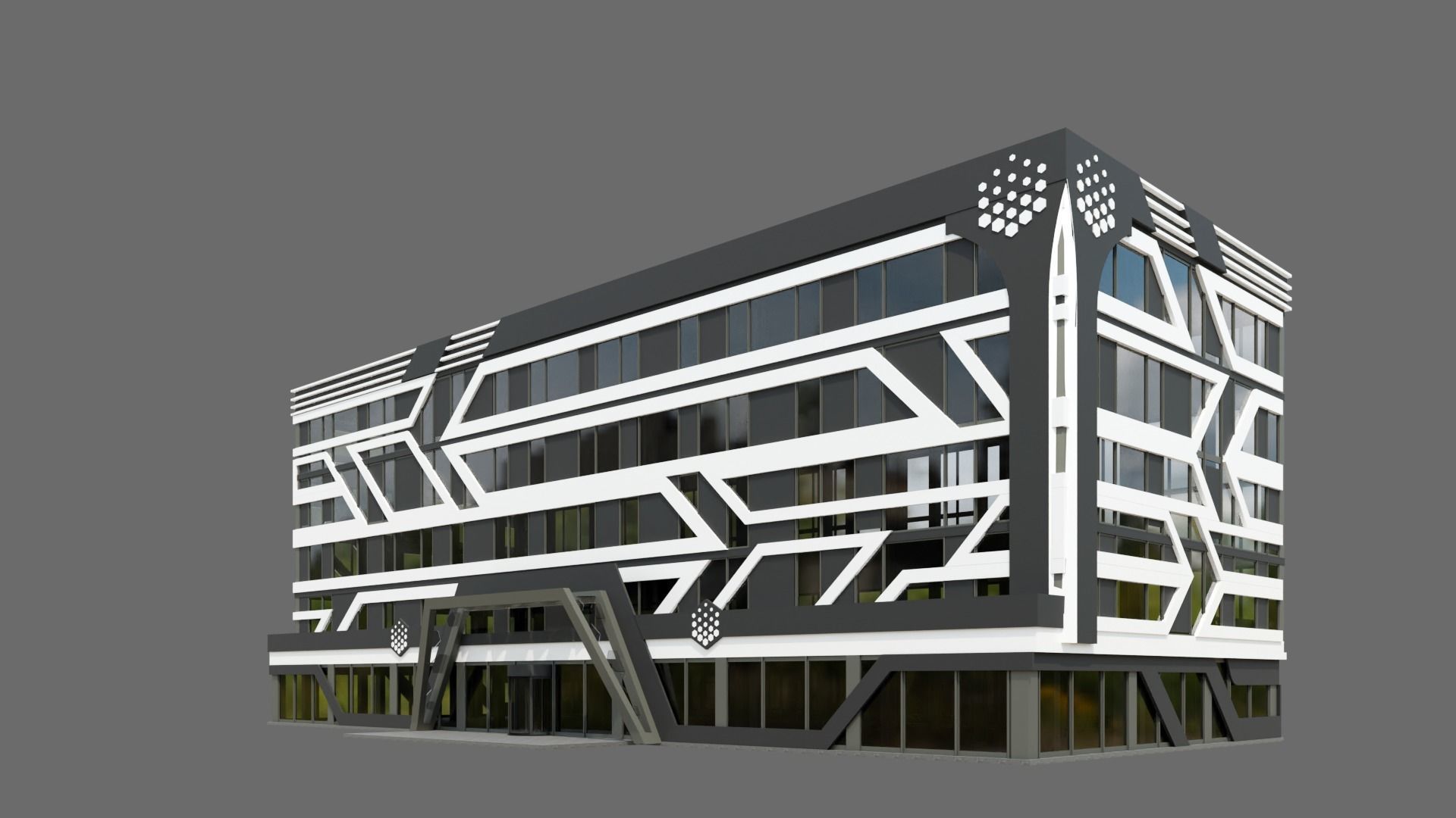 Office Building ID044 3D model | CGTrader