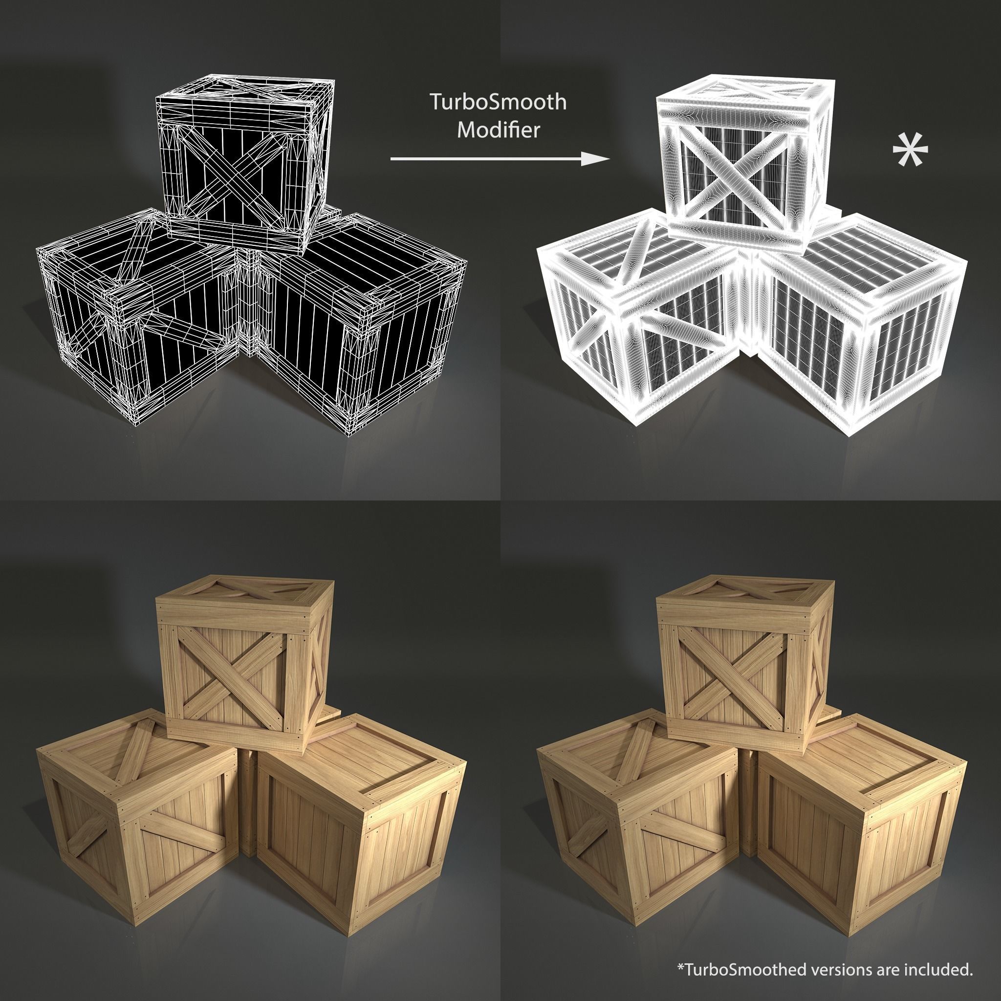 3D model Wooden Crates High- and VR / AR / low-poly | CGTrader