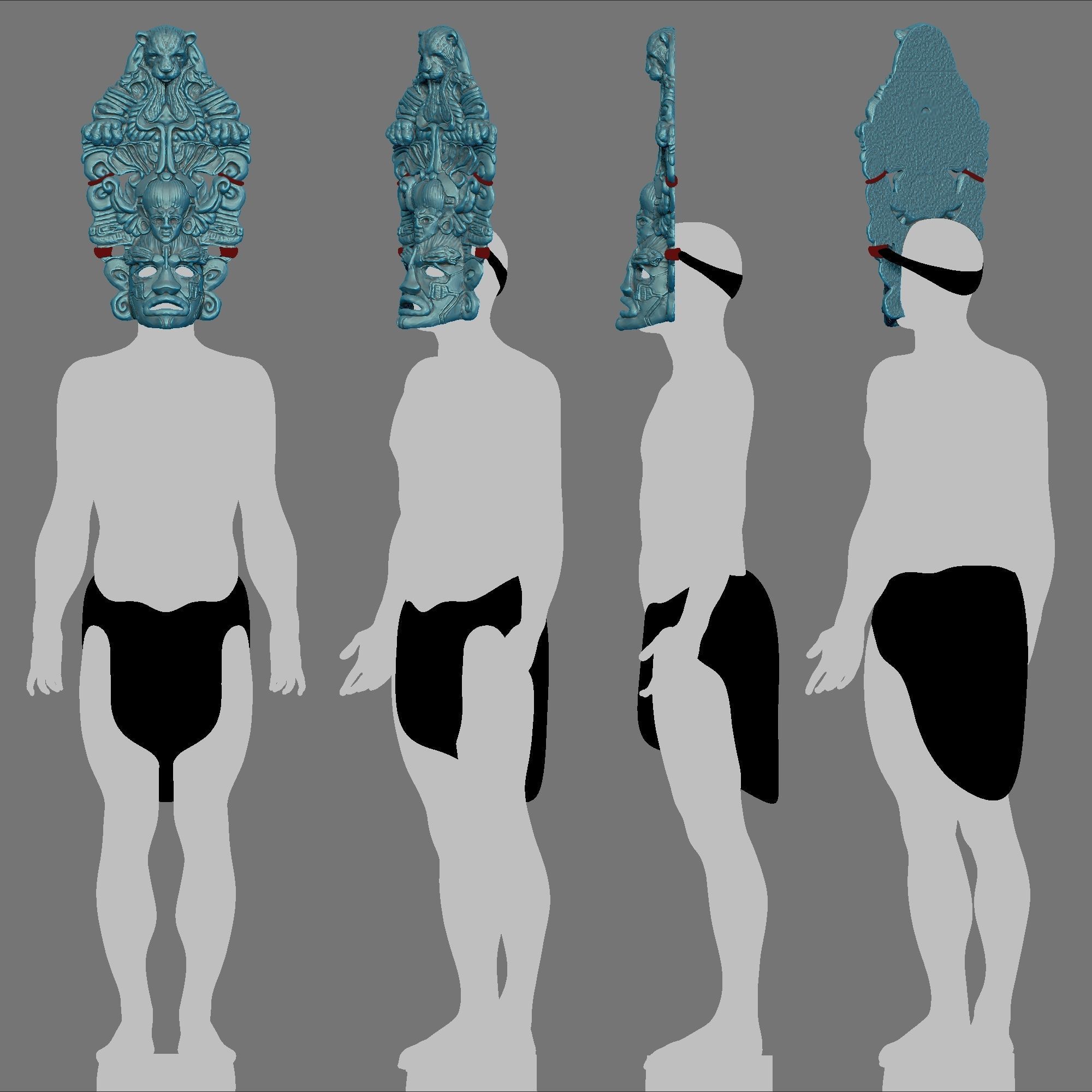 Maya Mask 3D model 3D printable | CGTrader