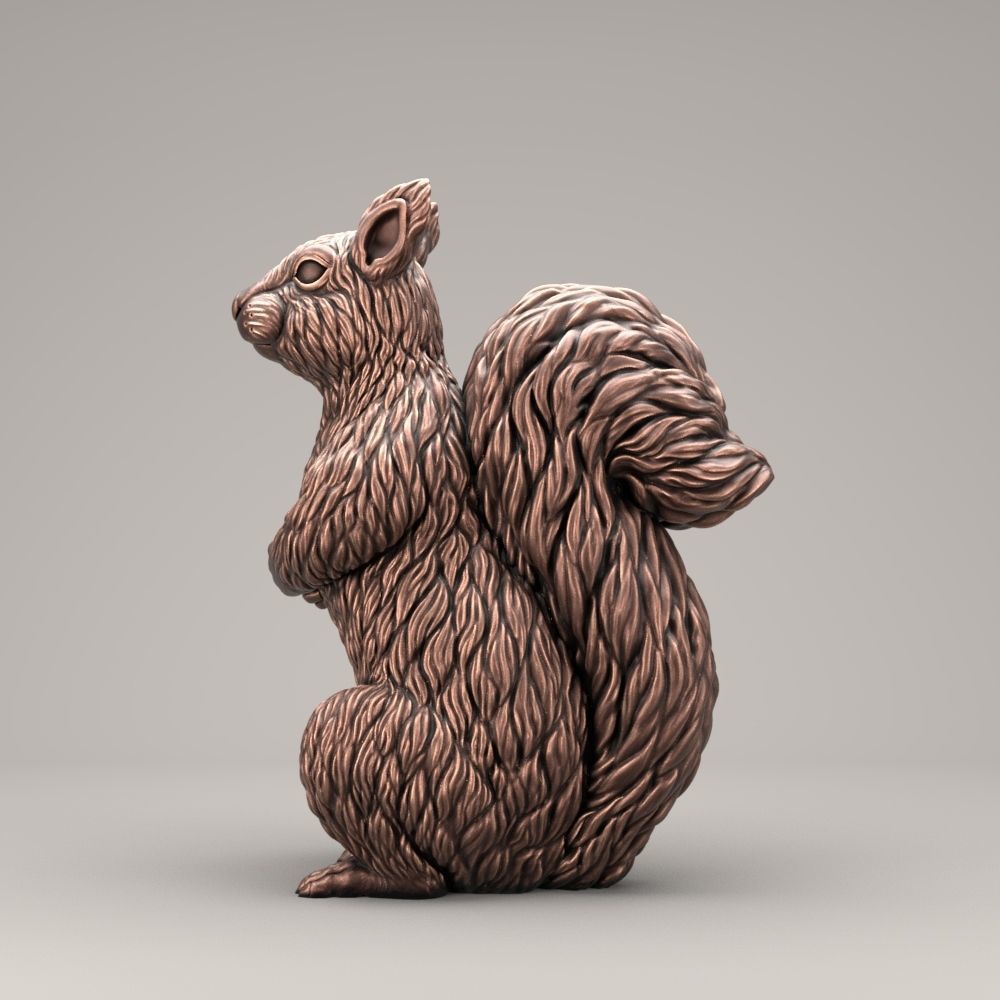Red Squirrel 3D model 3D printable | CGTrader