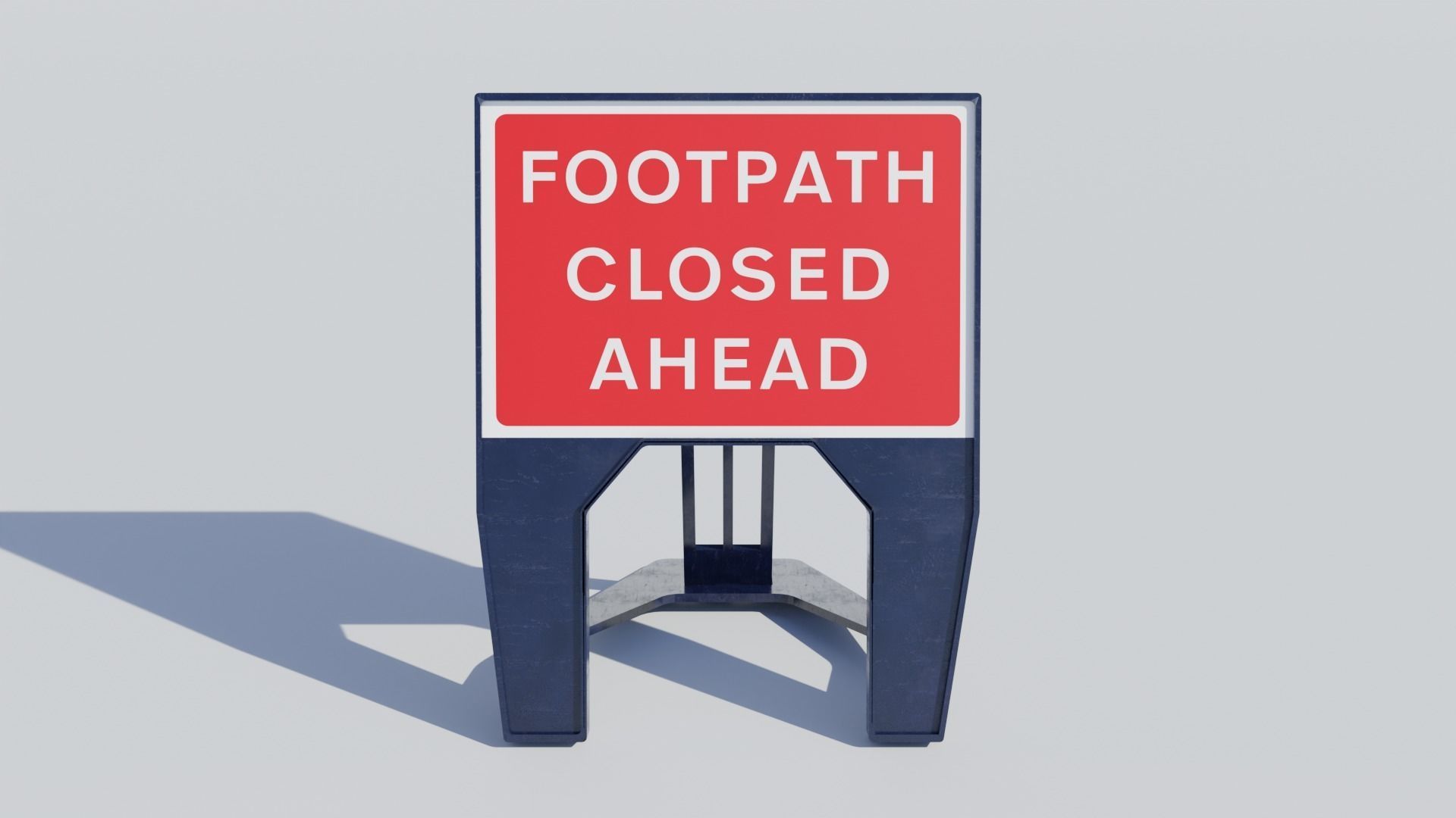 3D model Low poly Temporary Footpath Signs VR / AR / low-poly | CGTrader