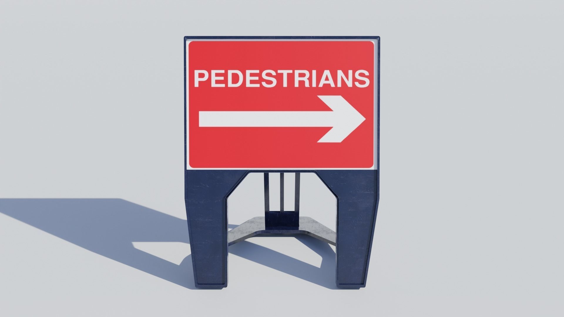 3D model Low poly Temporary Footpath Signs VR / AR / low-poly | CGTrader