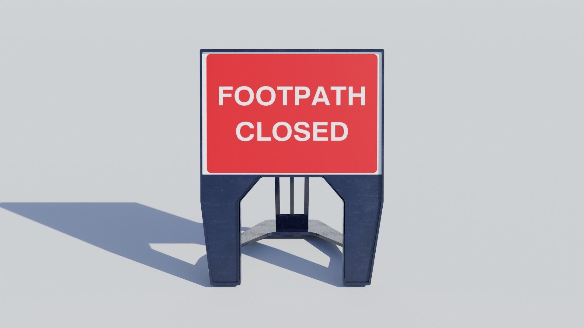 3D model Low poly Temporary Footpath Signs VR / AR / low-poly | CGTrader